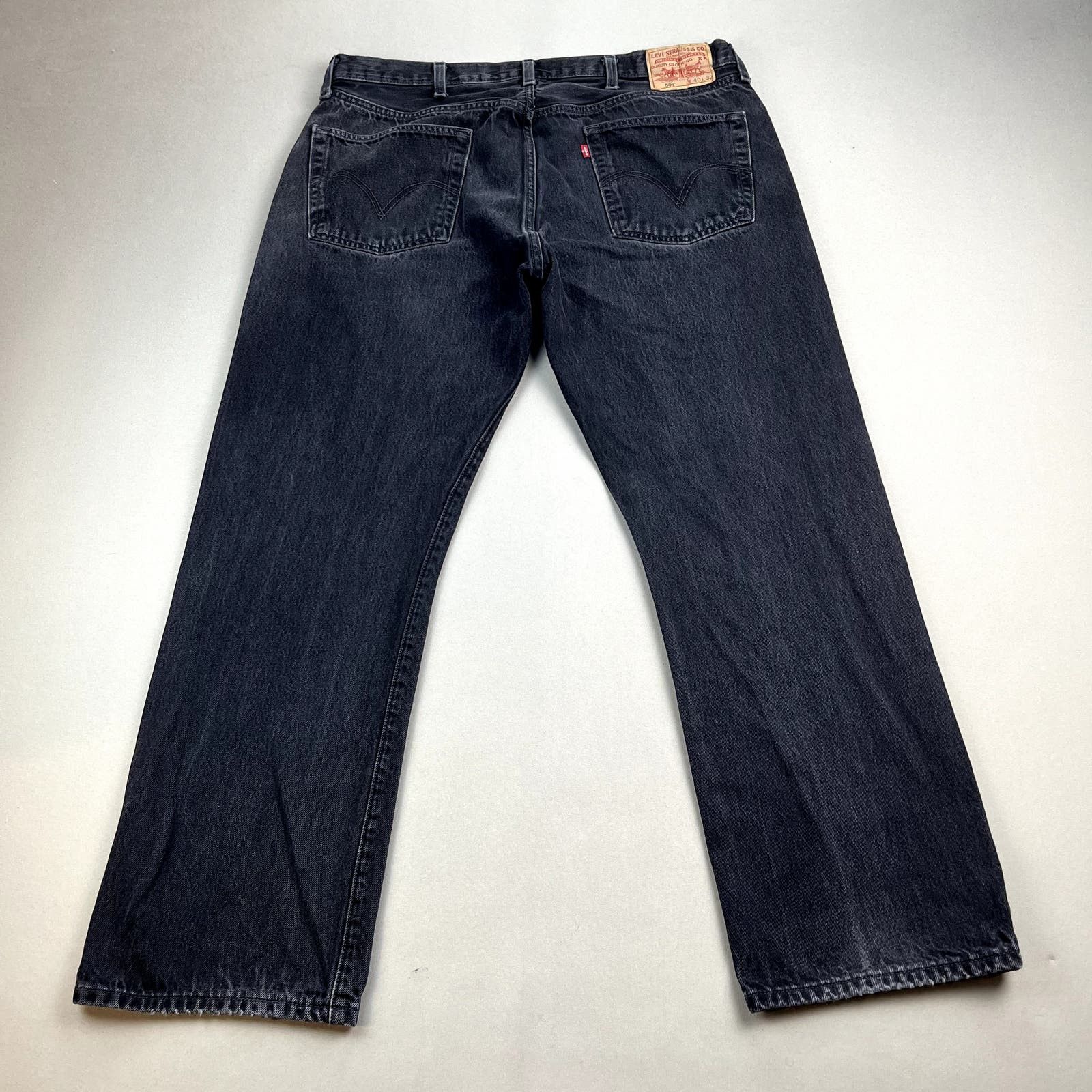 Levi's Levis 501 Jeans 40x32 Black Denim Original Straight Charcoal ...