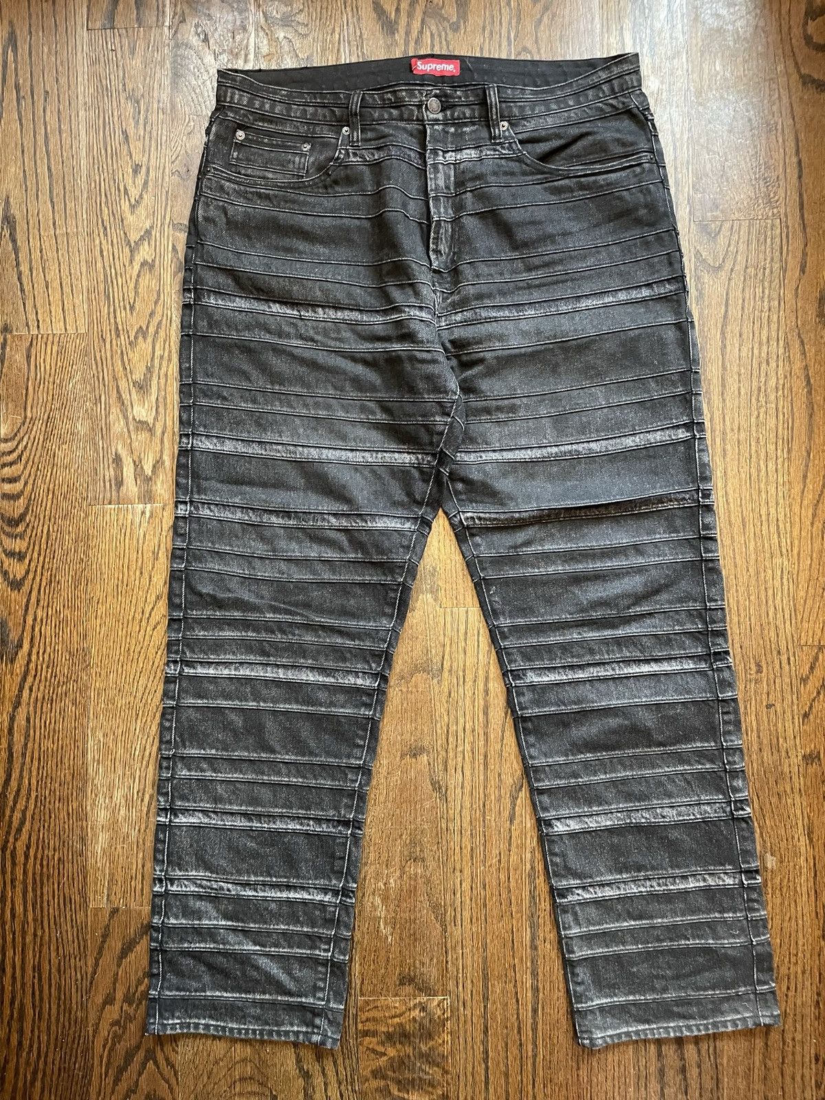 Supreme FW22 Layered Denim Jeans - Washed Black | Grailed