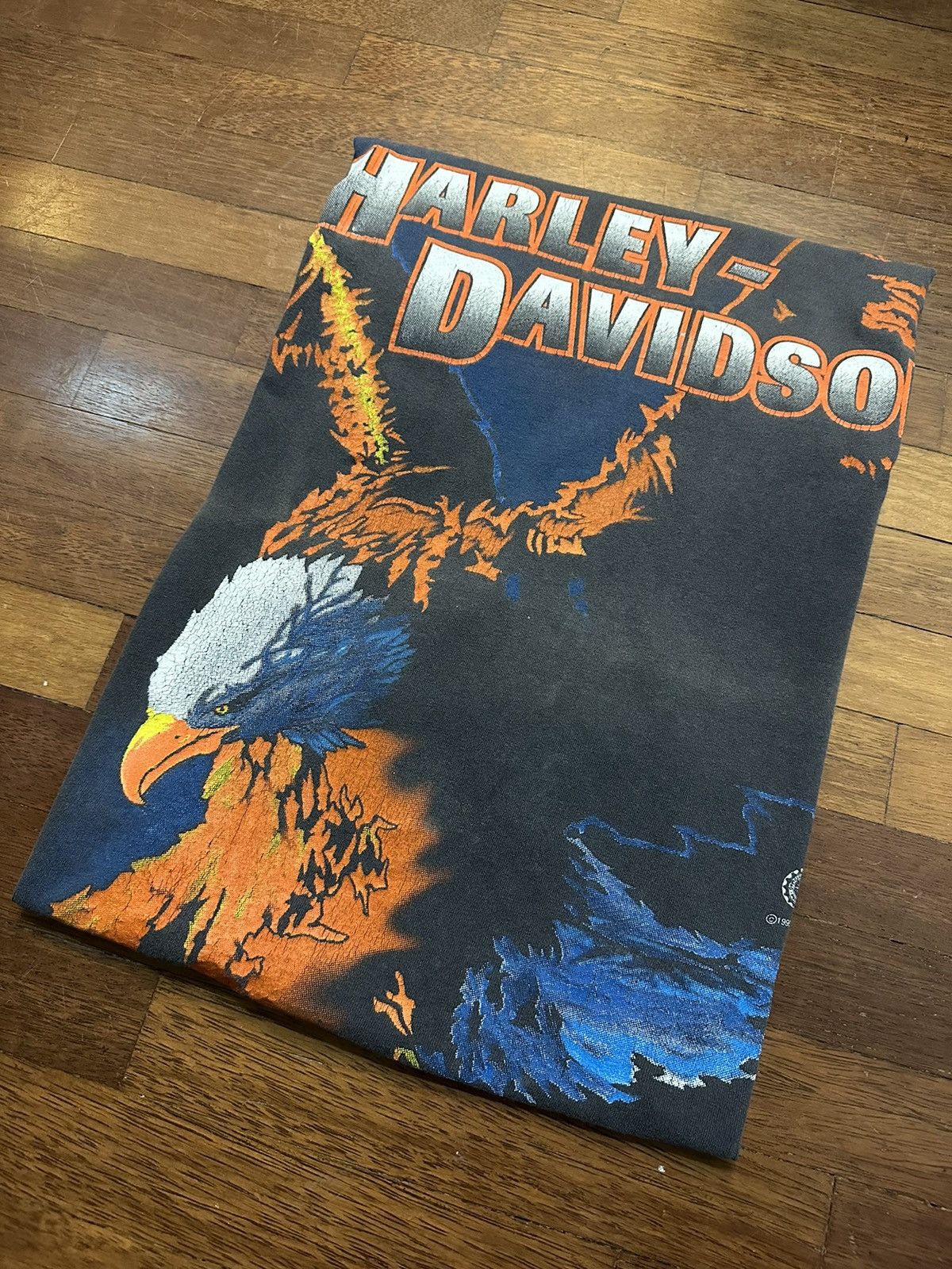 Harley Davidson × Print All Over Me × Vintage VINTAGE 1995 OVERPRINT ...