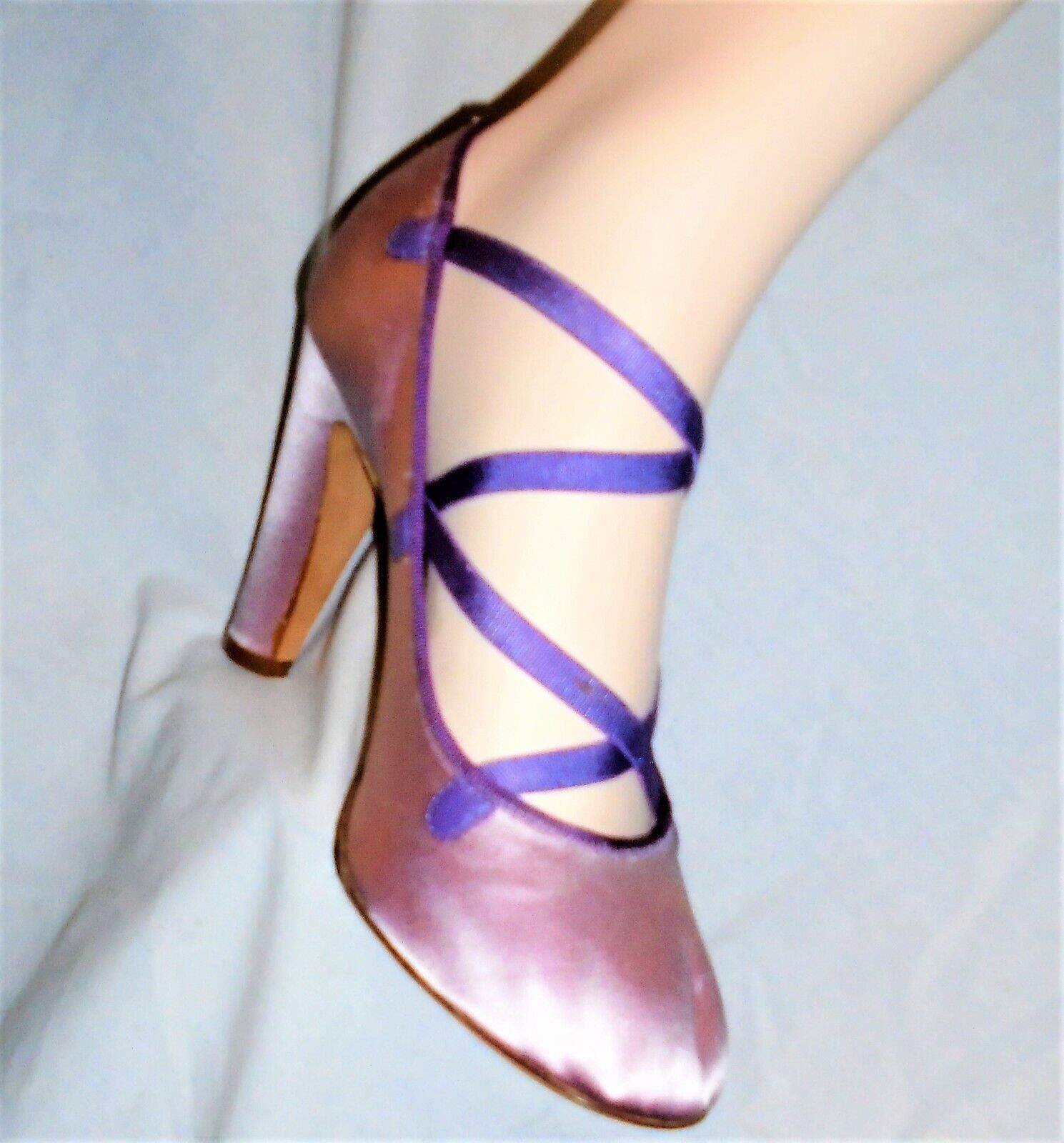Marc Jacobs Marc Jacobs Satin Pink Purple Criss Cross Heals 8 | Grailed