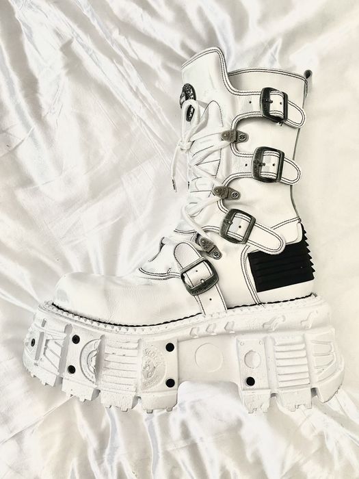 Rock Band New Rock White Punk Platform Tower Boots M-TANK002-C8 | Grailed