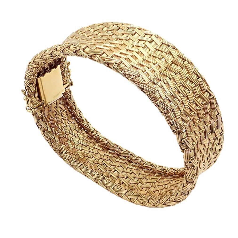 Other Roberto Coin 18k Yellow Gold Large Basket Weave Bracelet | Grailed
