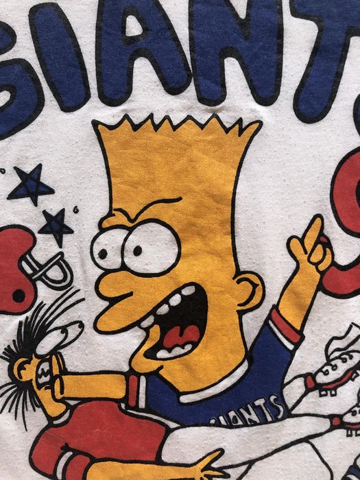 Vintage Vintage 90s Bart Simpson Giants NFL Shirt | Grailed
