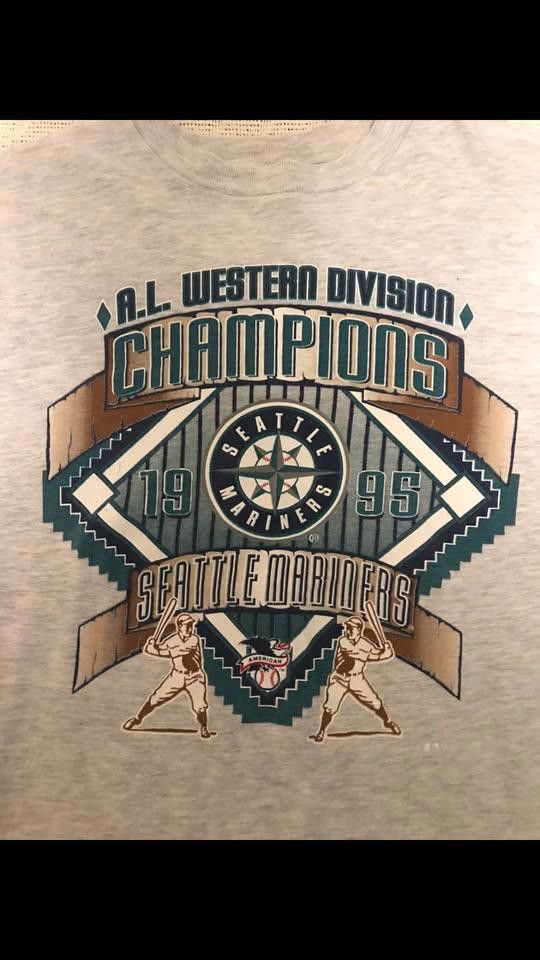 Logo 7 Vintage 1995 AL Western Division Champions Seattle Mariners ...