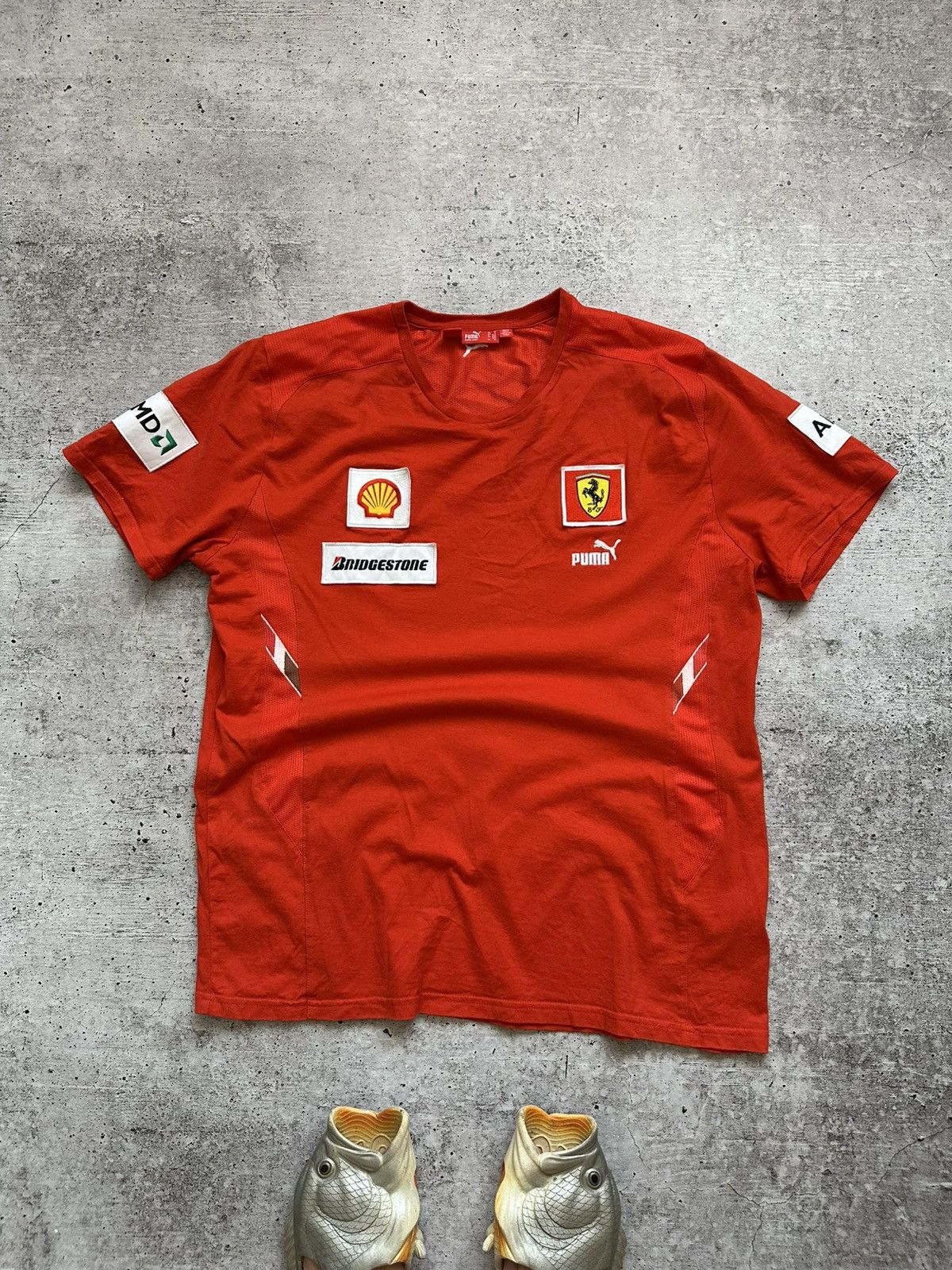 Ferrari × Puma × Vintage Vintage Puma Ferrari Bridgestone Jersey Tee ...
