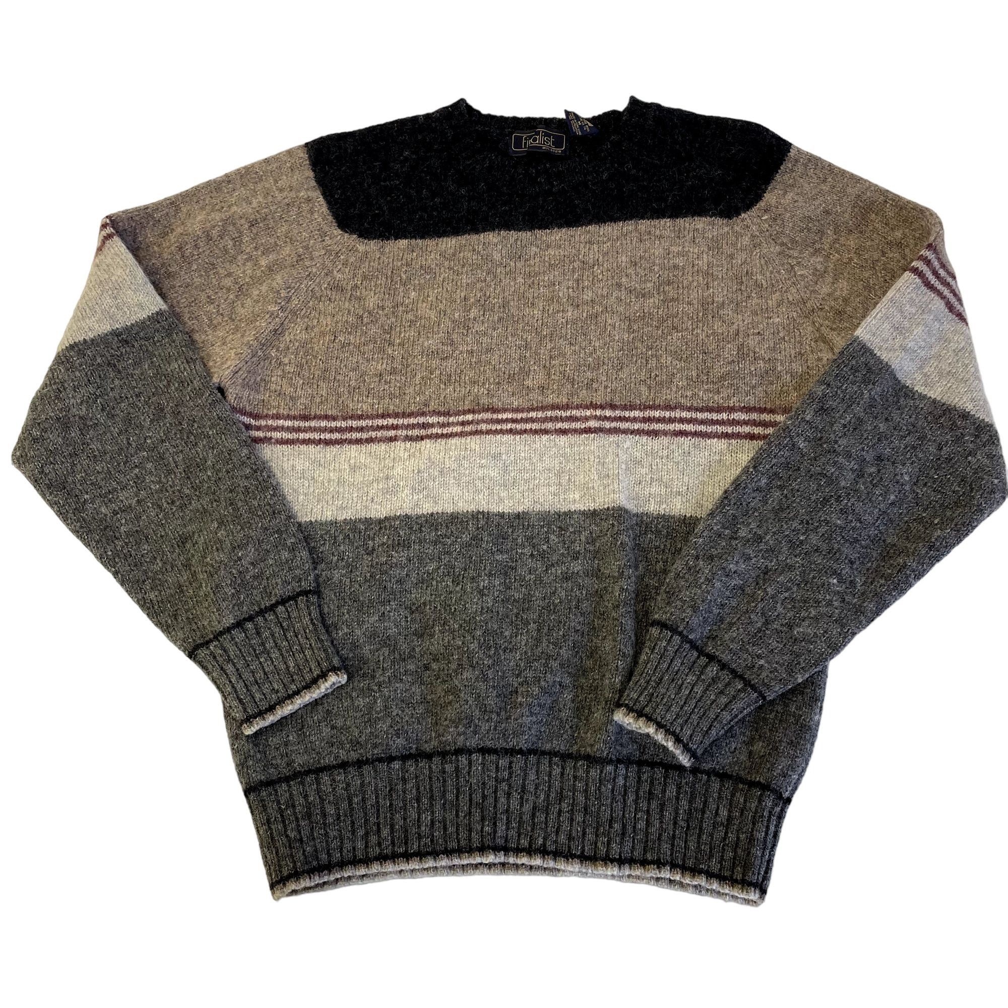 Unkwn 80's Finalist MoD Earth Tones SHETLAND Wool Knit Sweater M | Grailed