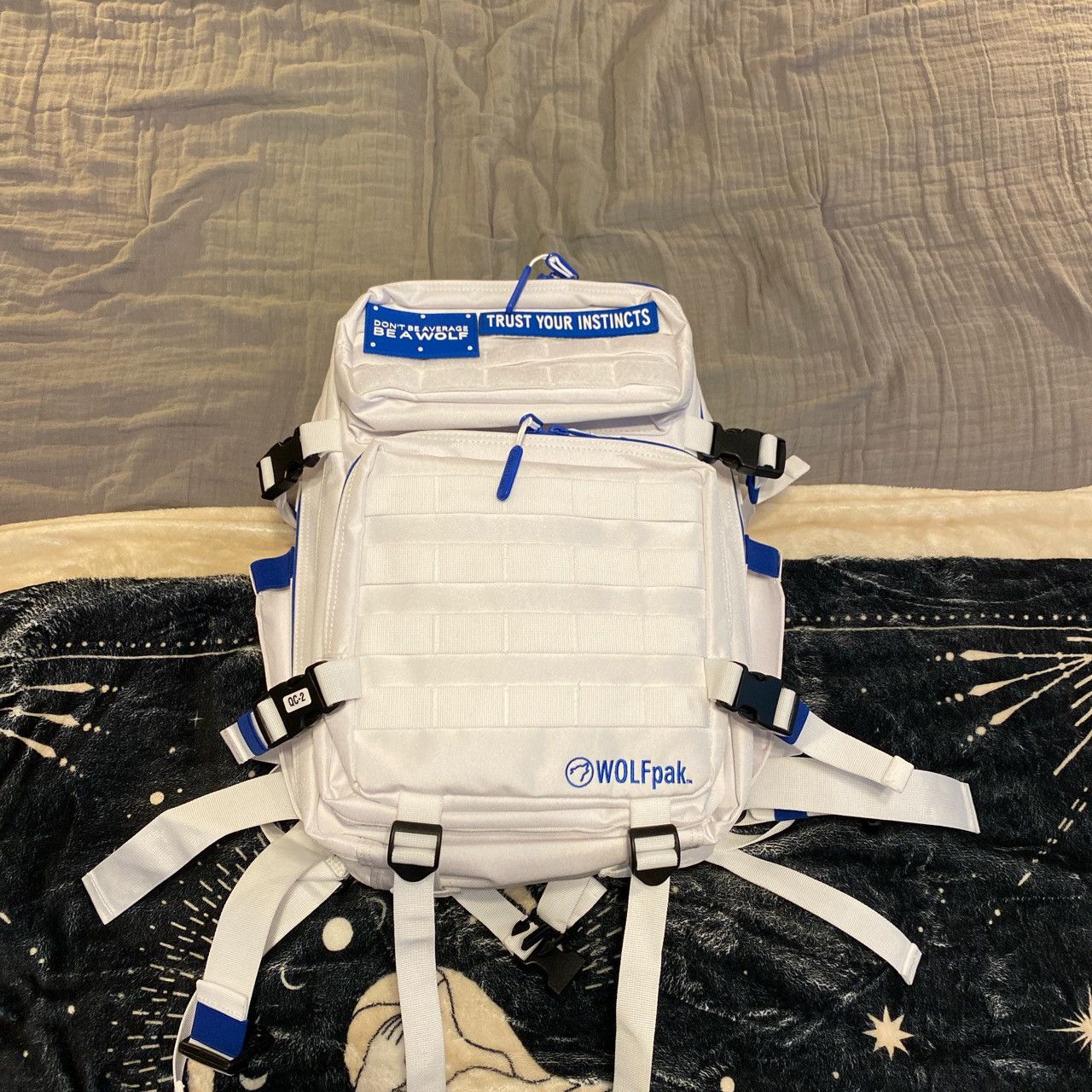 Streetwear Wolfpak 35L BACKPACK POLAR WHITE BLUE ACCENTS | Grailed