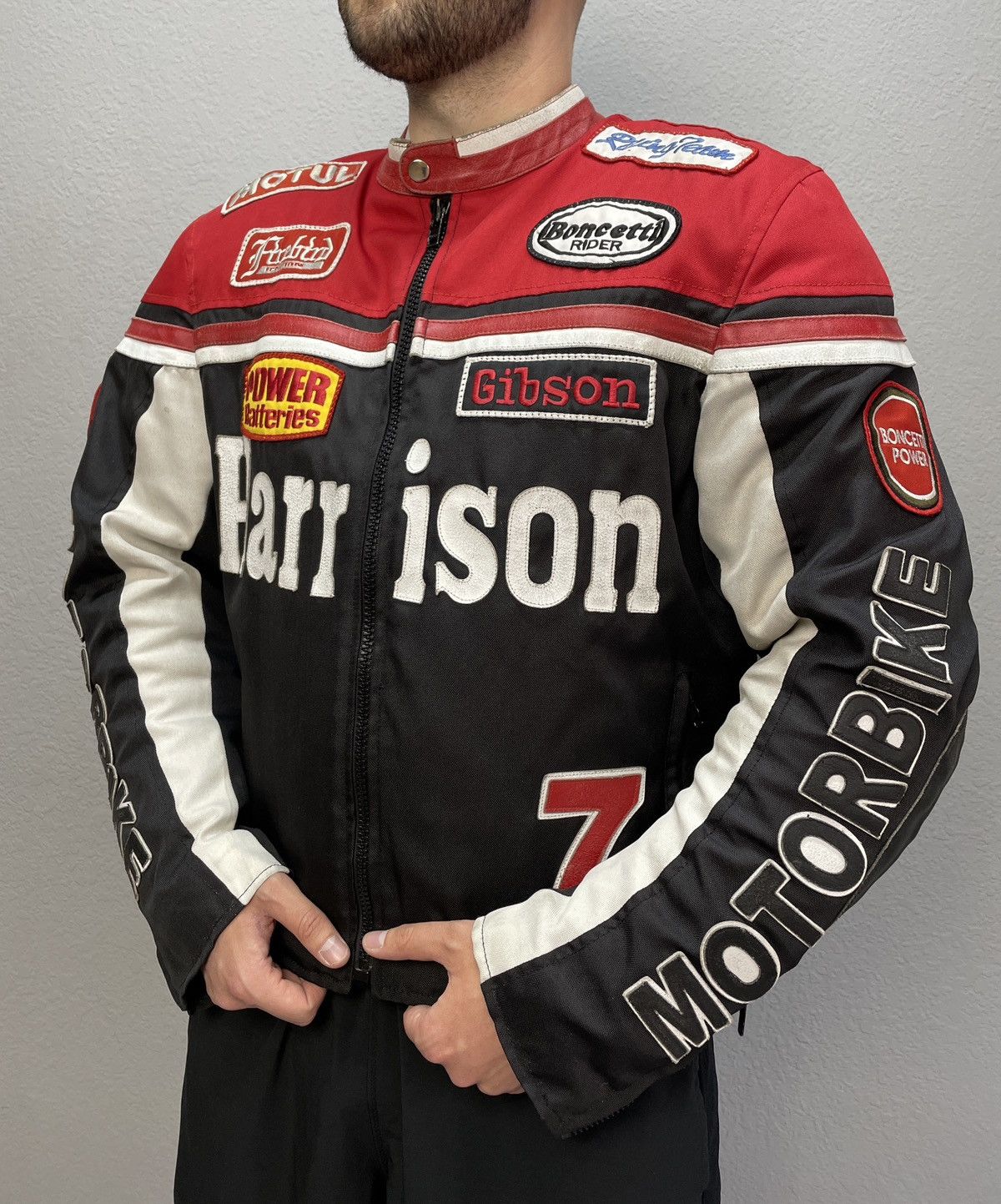 NASCAR × Racing × Vintage Vintage 90s Harrison Racing Nylon Leather Y2K ...