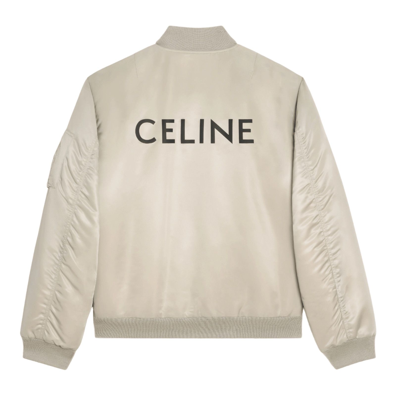 Celine Celine Nylon Bomber Jacket Gray | Grailed
