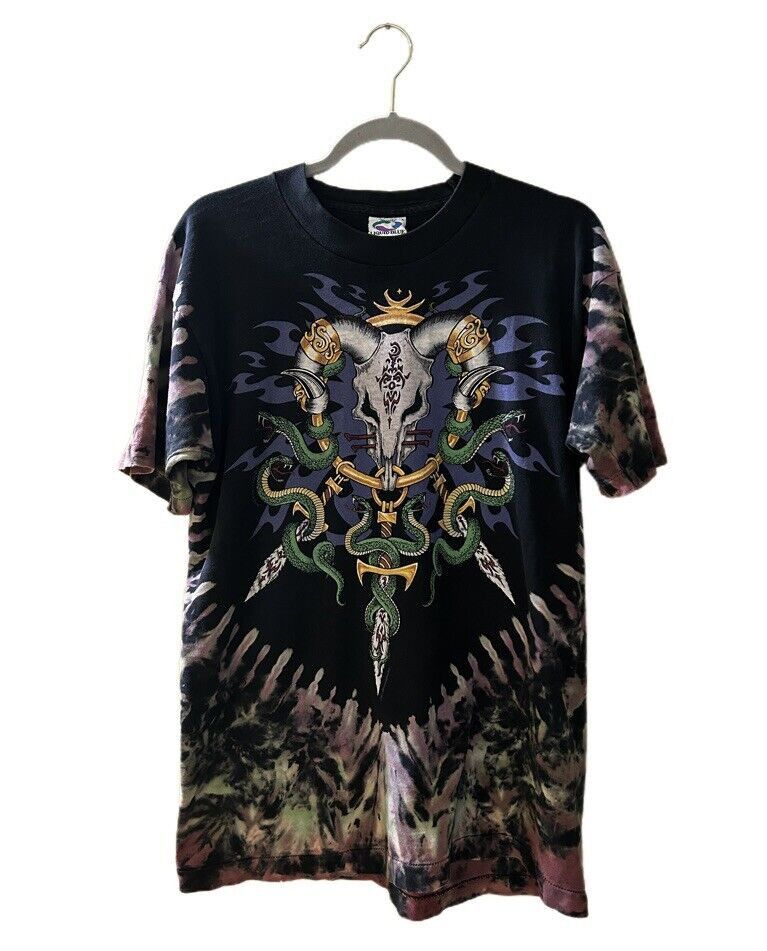 Liquid Blue Vintage 1994 Liquid Blue Ian Bohorquez Goat Skull/Snake Tie ...