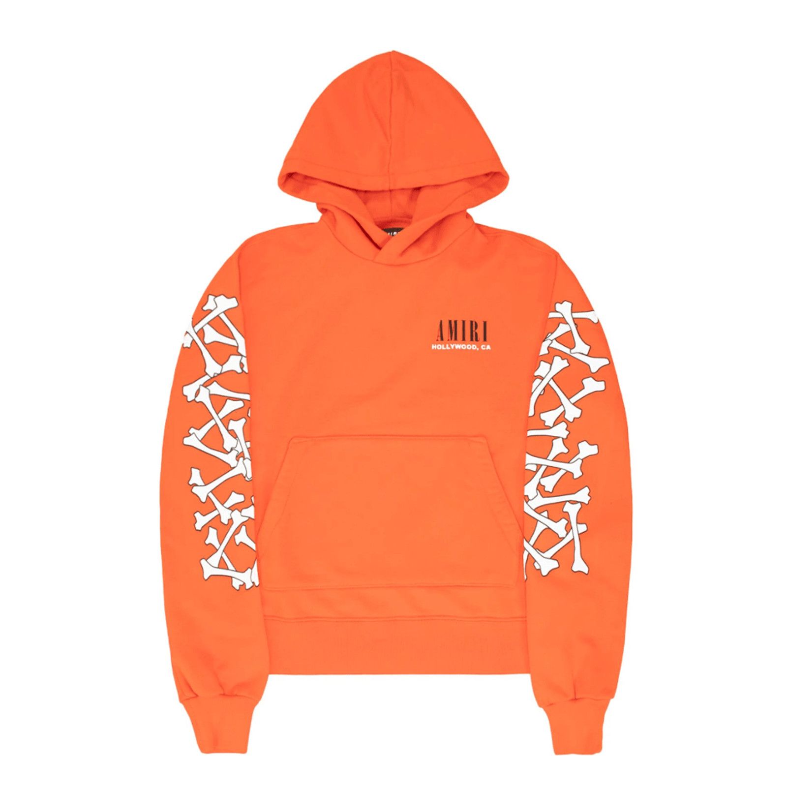 Amiri Amiri Hollywood Exclusive Bones Hooded Sweatshirt Orange | Grailed