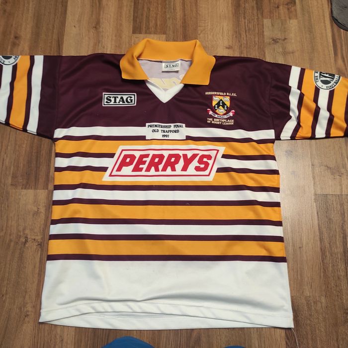 Vintage HUDDERSFIELD 1997 FINAL OLD TRAFFORD STAG RUGBY SHIRTS | Grailed