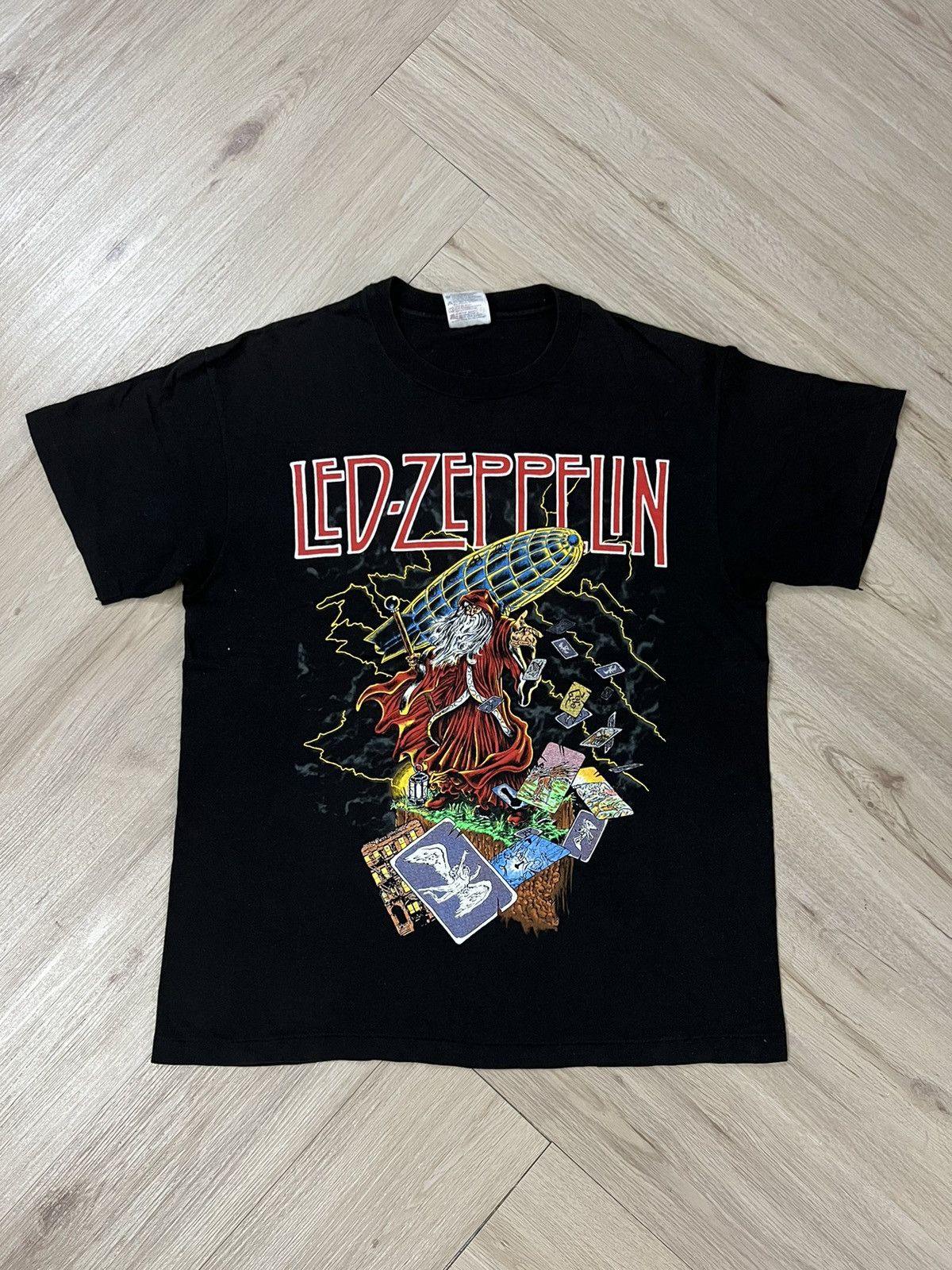 Led Zeppelin × Vintage Vintage Led Zeppelin Hermit Wizard 90s Shirt ...