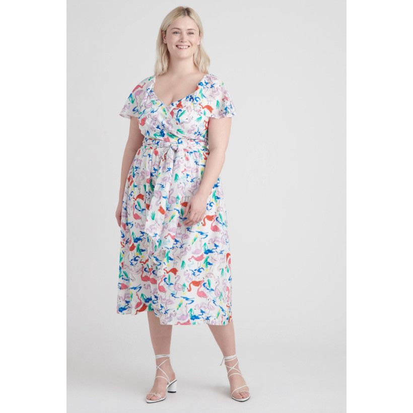 Tanya Taylor TANYA TAYLOR Silk Teigan Midi Length Dress SIZE 14 flawed ...