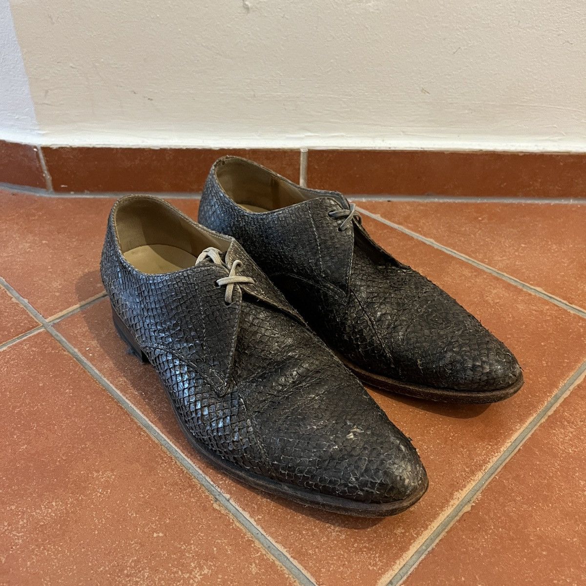 Helmut Lang Helmut Lang Python Skin Derbies | Grailed