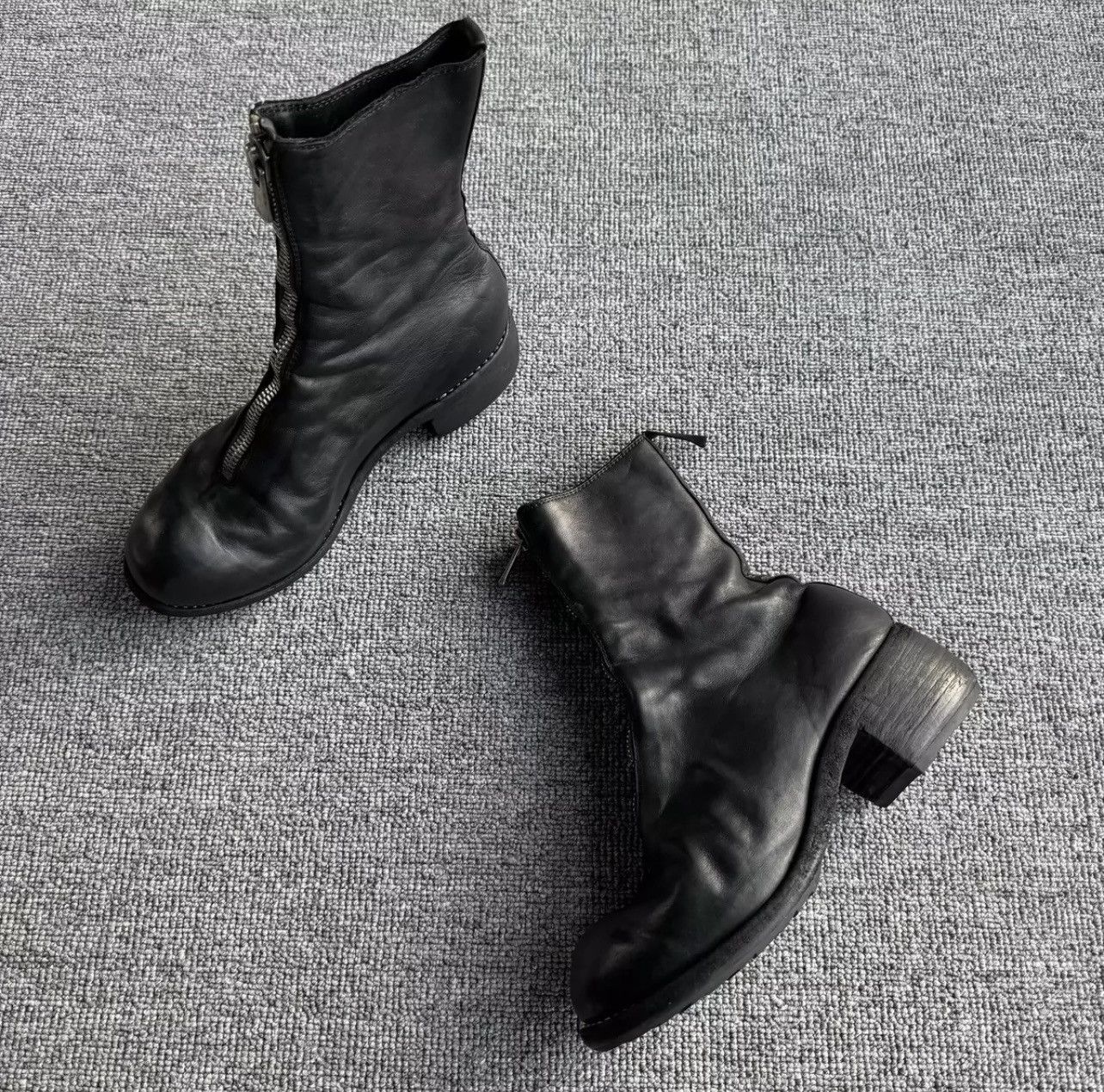 Guidi Guidi PL2 Black Leather Front Zip Boots | Grailed