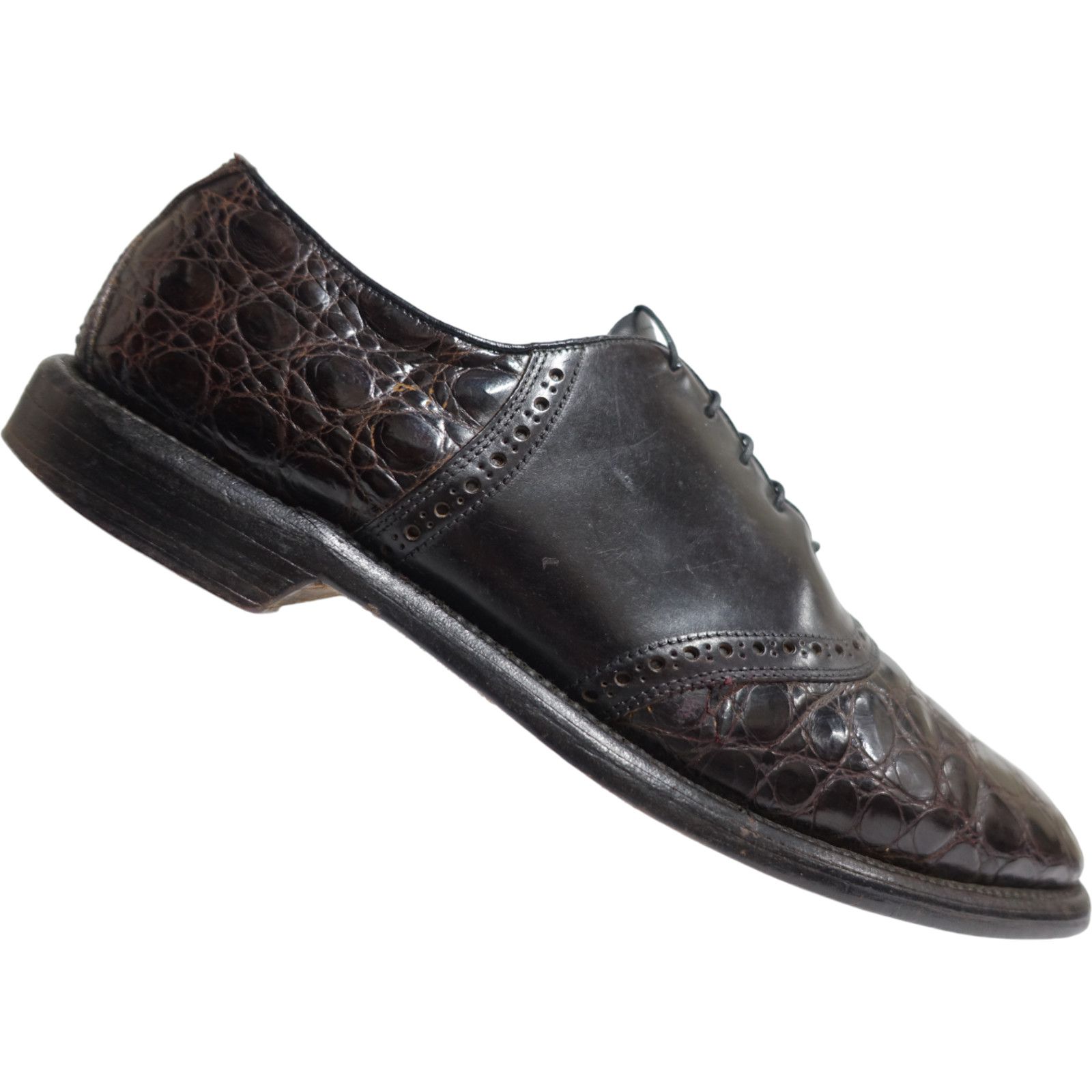 Vintage V-Cleat Shell Cordovan Genuine Crocodile Brown 11.5 A/AAA | Grailed