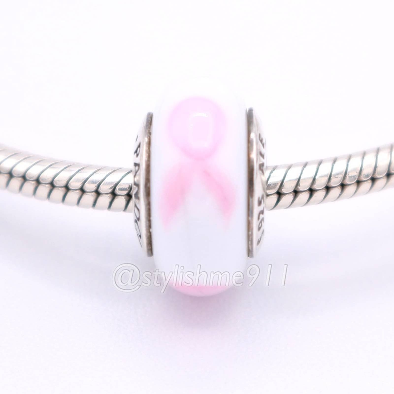 pandora PANDORA Pink Ribbon Breast Cancer Awareness Murano Glass | Grailed