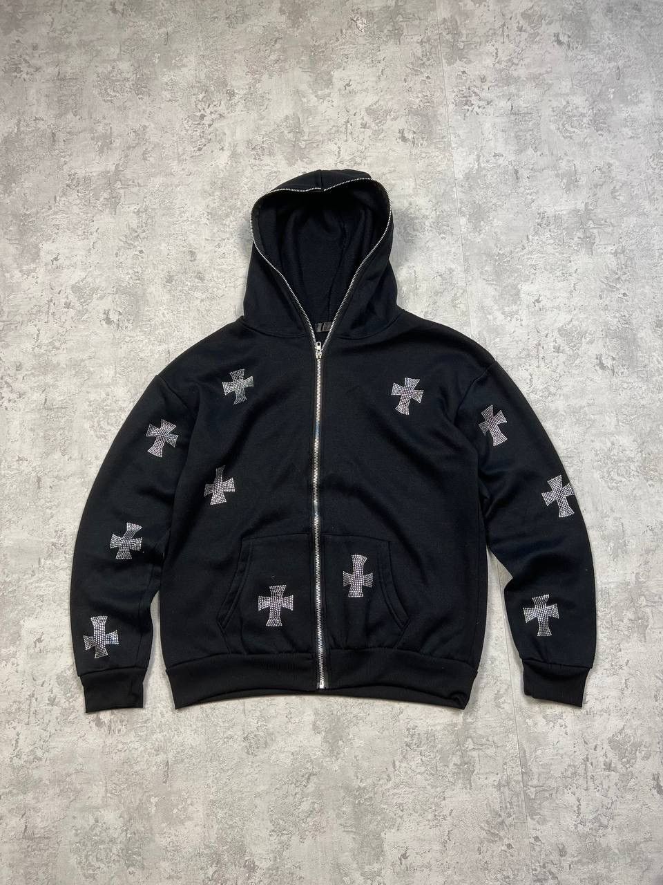 Avant Garde Zip hoodie with crosses Multilogo | Grailed
