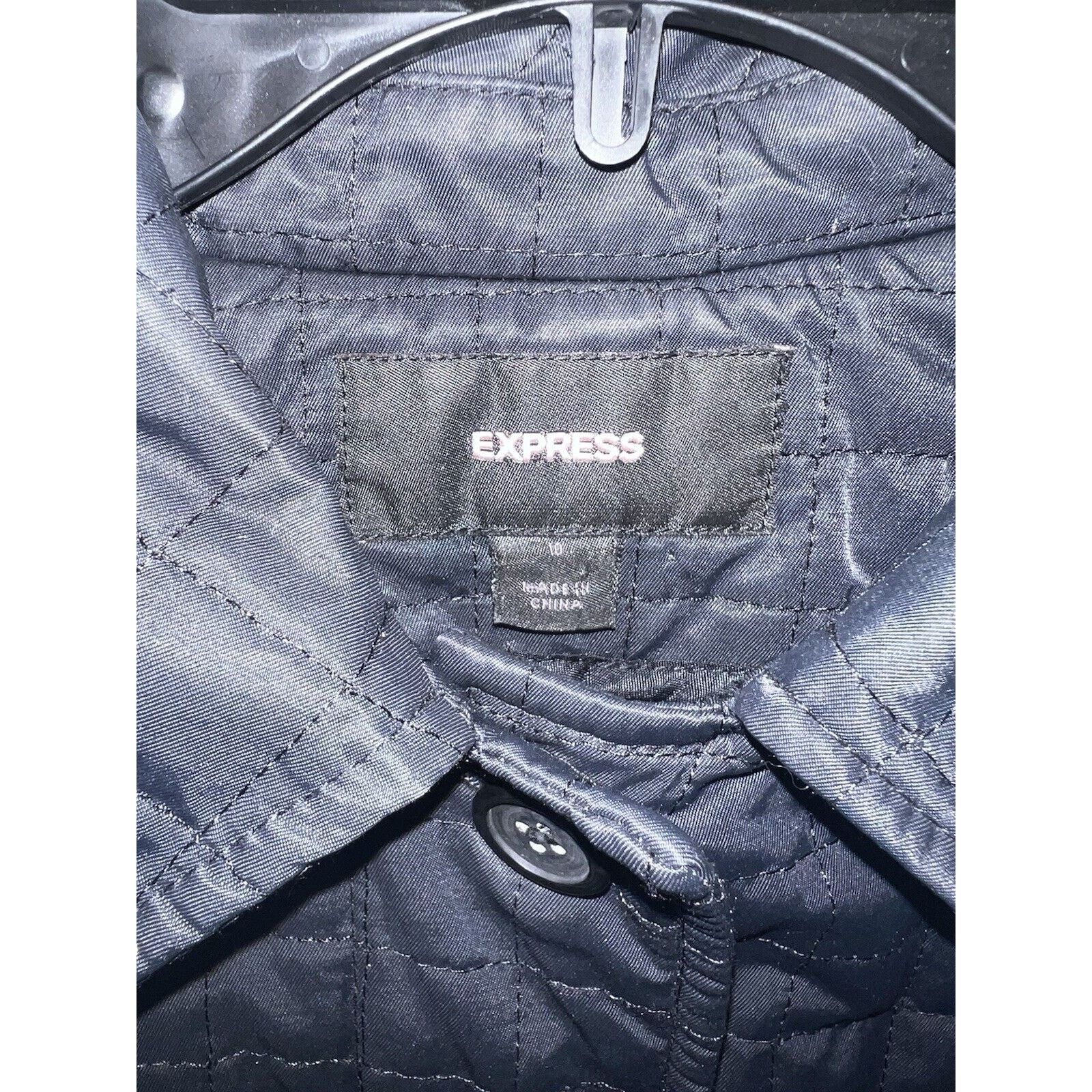 Express Express Parka Jacket Trench Coat Black Women's 10 Puffer | Grailed