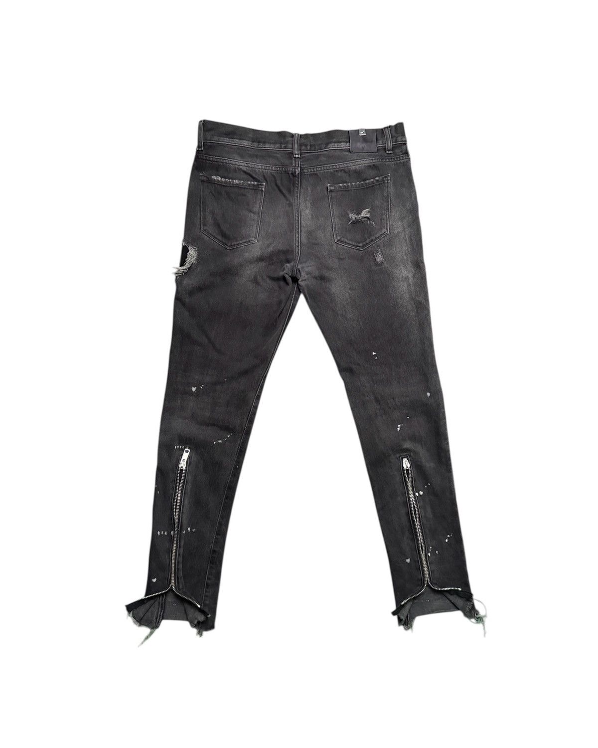 1017 ALYX 9SM × Alyx Alyx Studio Zip Black Distressed Denim | Grailed