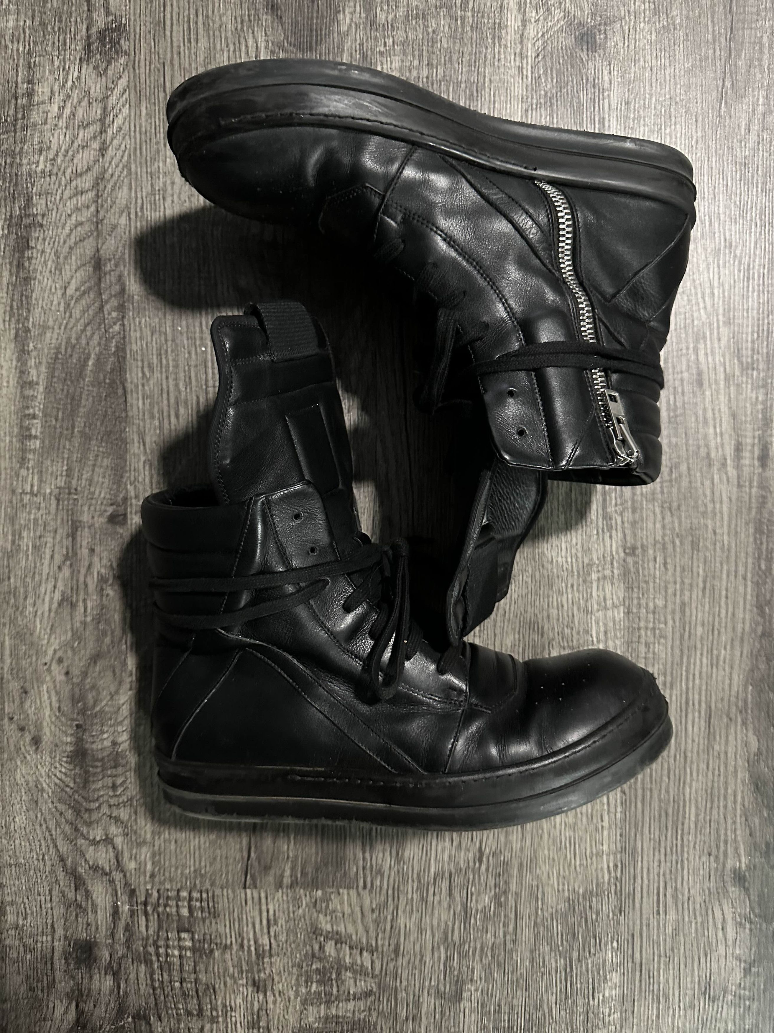 Rick Owens Rick Owens Triple Black Geobaskets | Grailed