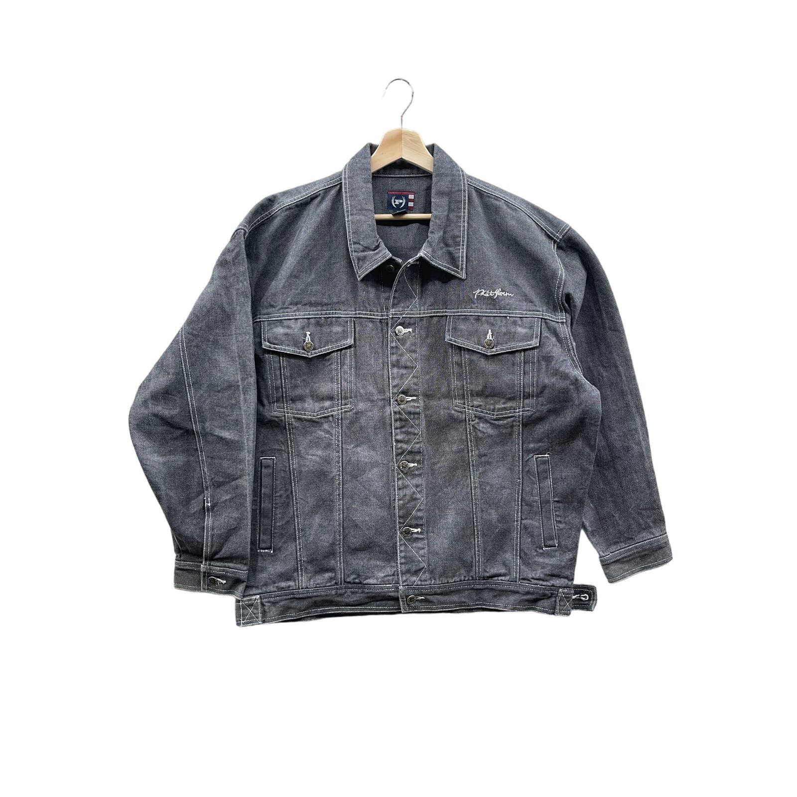 Phat Farm × Streetwear × Vintage Vintage 1990's Phat Farm Washed Grey ...