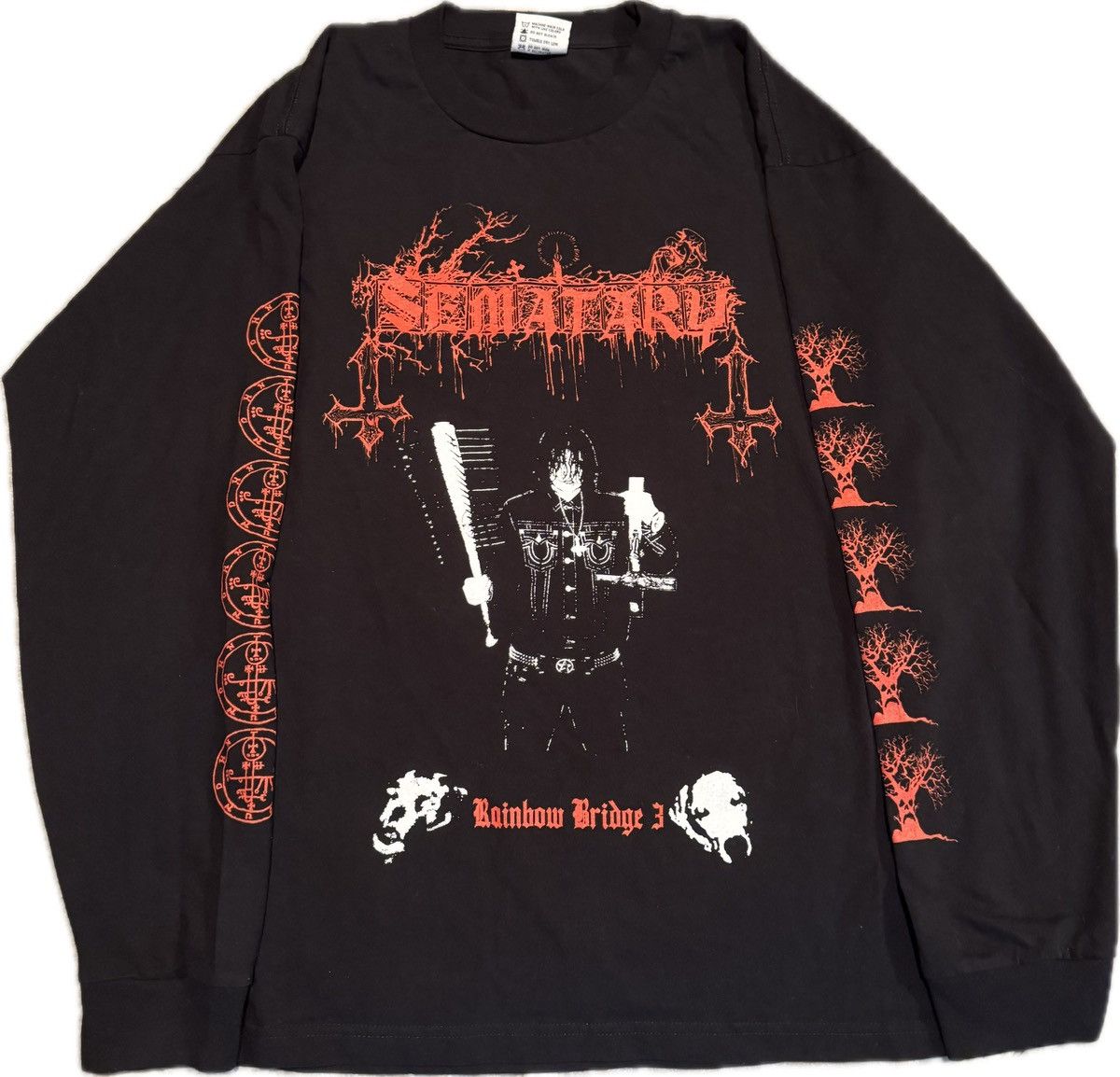 Drain Gang × Haunted Mound Rare Sematary Rainbow Bridge 3 Longsleeve ...