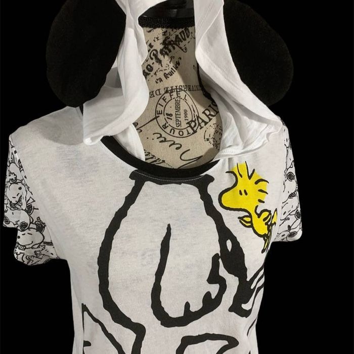 Peanuts Peanuts Snoopy Hooded Shirt Woodstock Dog Ears on Hood | Grailed