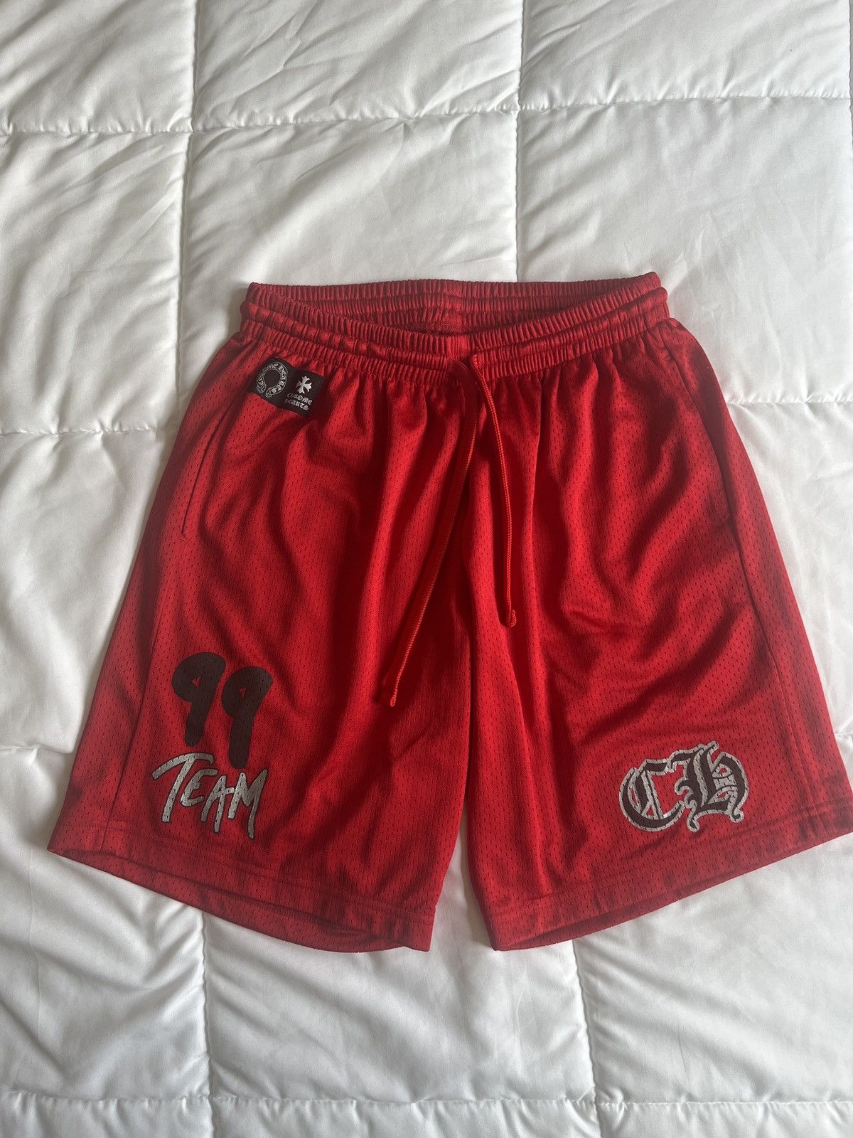 Chrome Hearts Chrome Hearts Matty Boy Form Red Mesh Shorts | Grailed