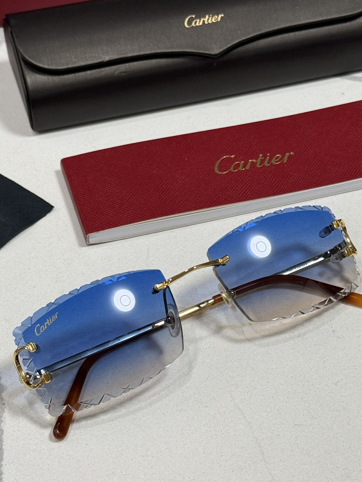 Cartier Cartier CT00920 001 Big C Frames w/ Custom Diamond Cut Lens ...