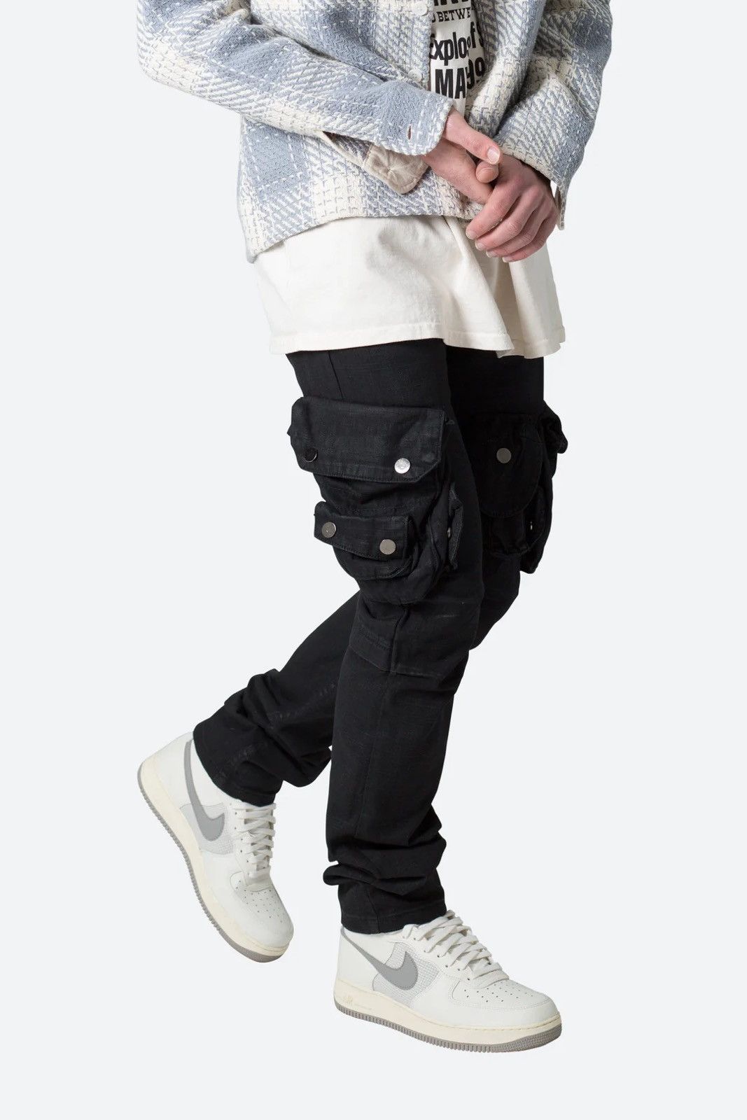 Mnml Mnml Waxed Denim Cargo Pants Grailed