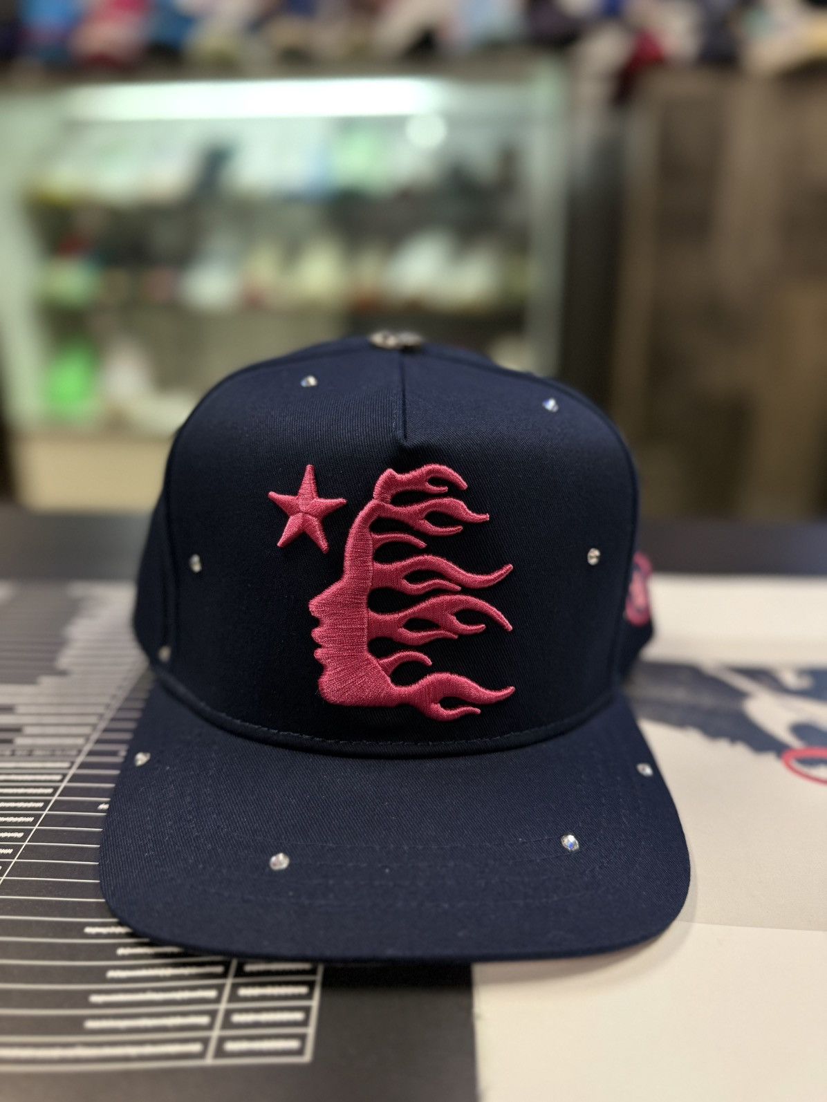 HELLSTAR Hellstar Adjustable Size SnapBack Hat Blue Pink STONE (NEW) | Grailed
