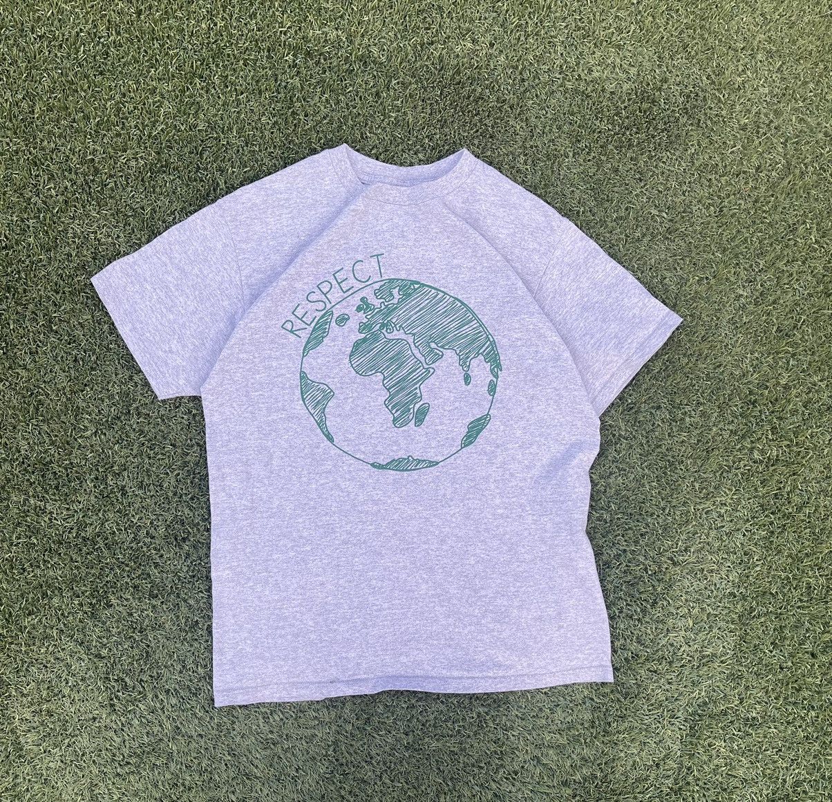 Vintage Vintage Planet Earth Day Respect T Shirt Green Color Logo | Grailed
