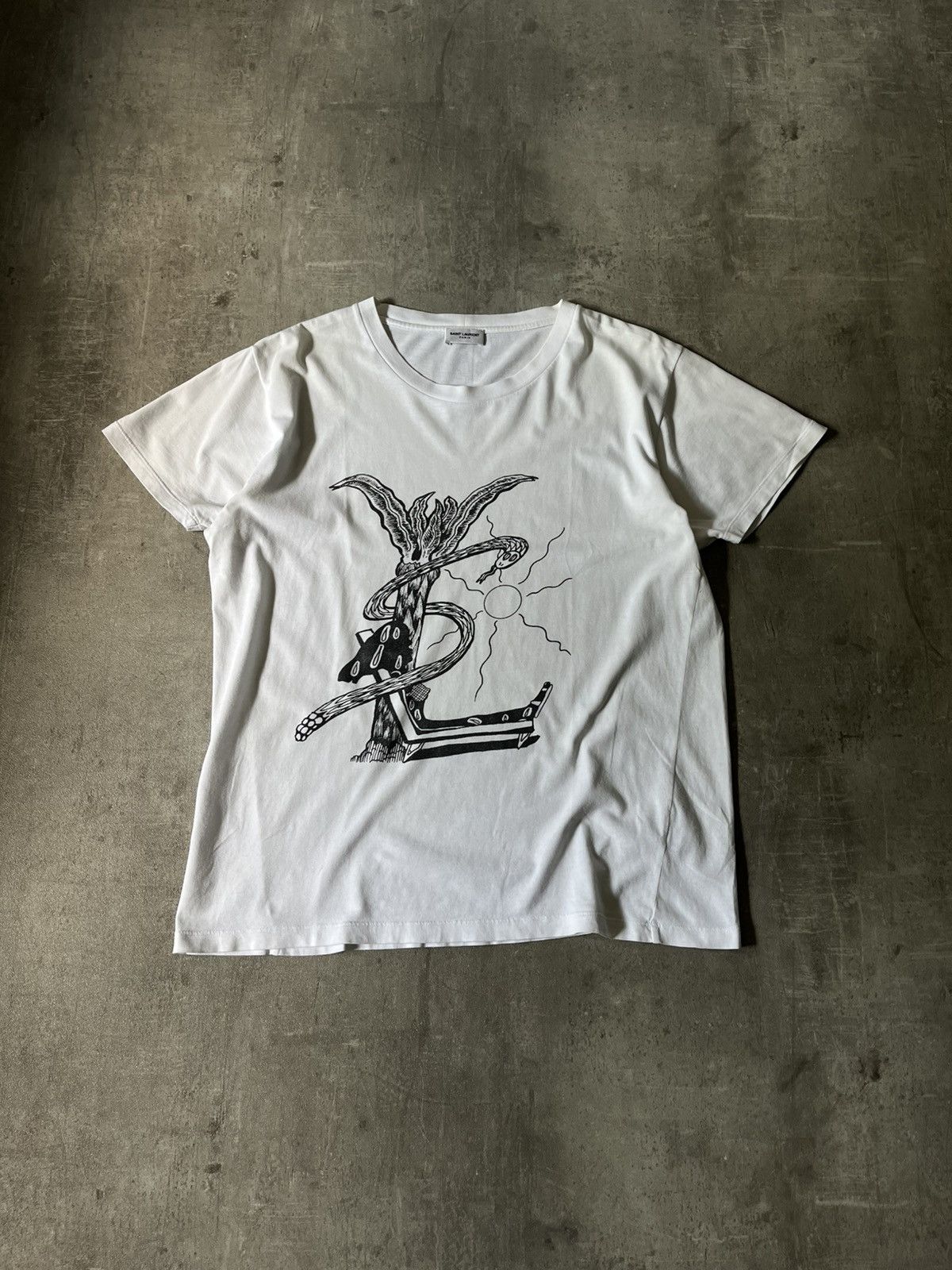 Hedi Slimane × Saint Laurent Paris Saint Laurent S/S 13 YSL snake logo ...