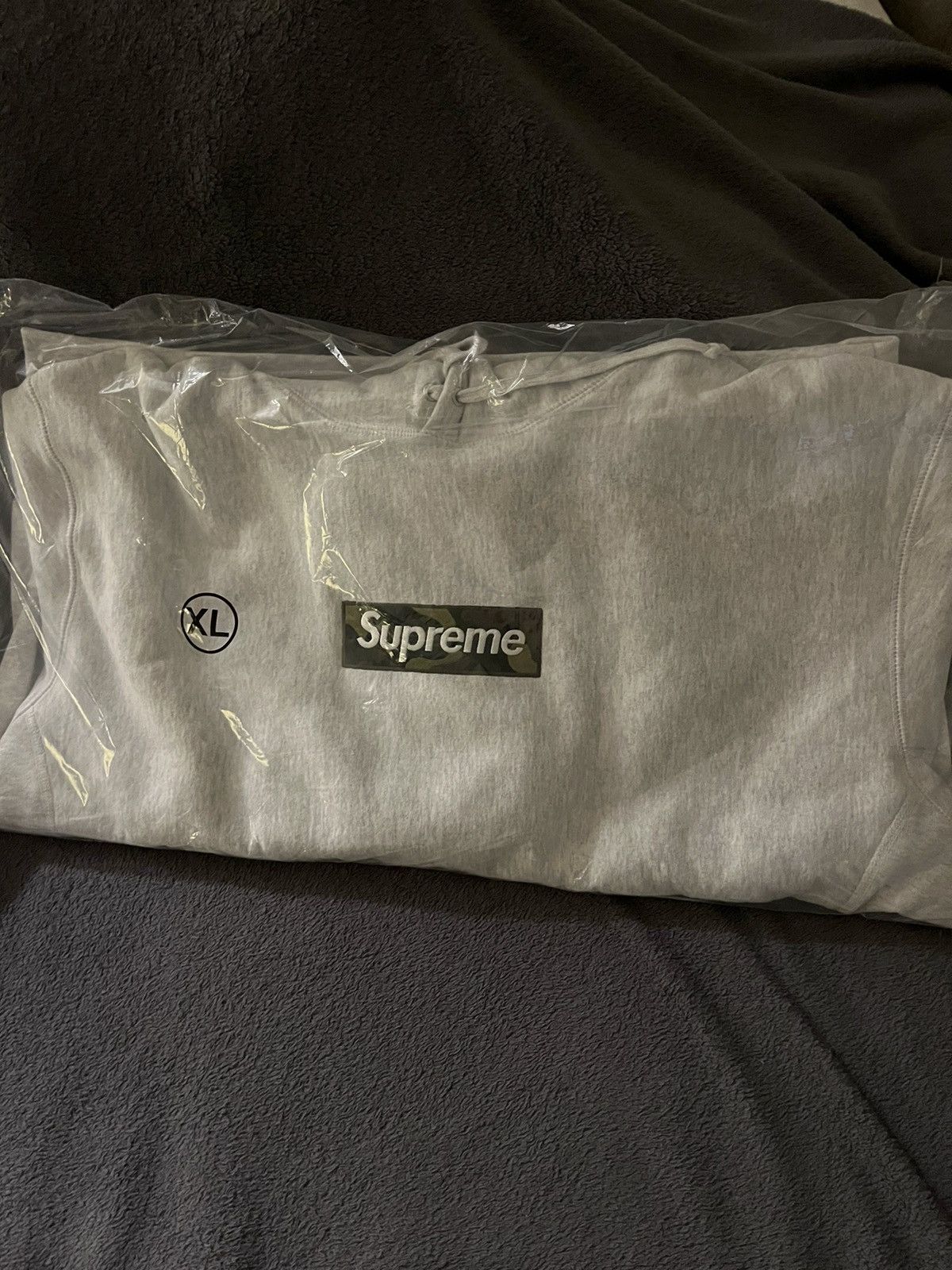 Supreme Supreme Camo Box Logo Ash Grey Hoodie | Grailed