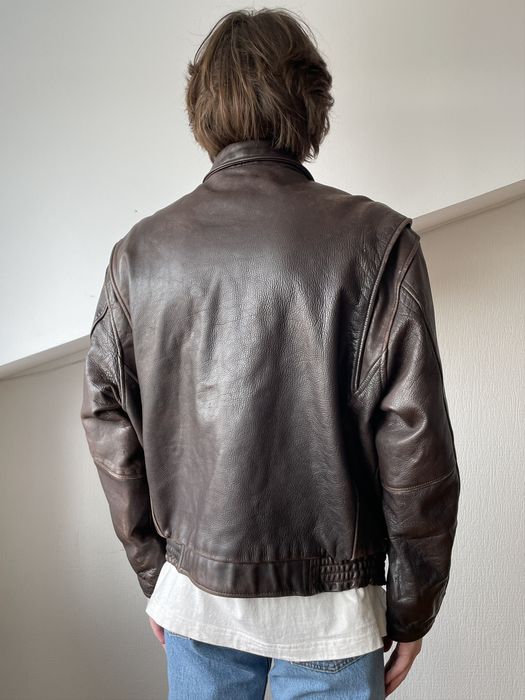 Vintage AVIREX Jacket A 2 Bomber Flight Military Goatskin 80s A7934 | Grailed