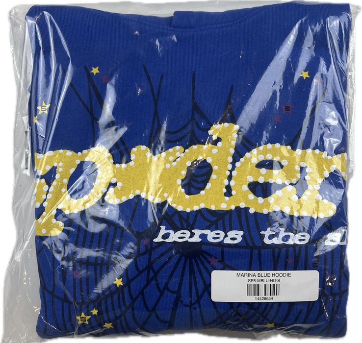 Spider Worldwide Sp5der TC Blue Hoodie | Grailed
