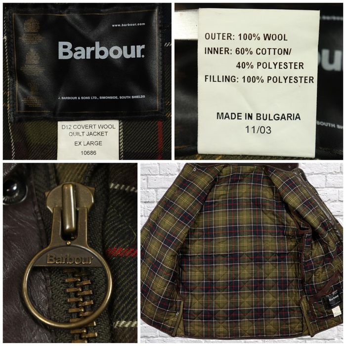 Barbour BARBOUR COVERT WOOL QUILTED JACKET COAT | Grailed