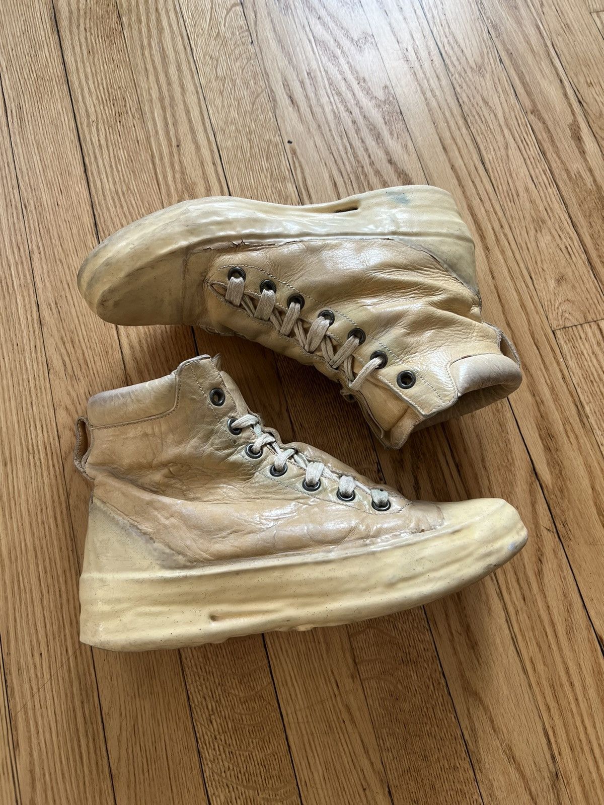 Carol Christian Poell CCP Drip Leather Sneakers | Grailed