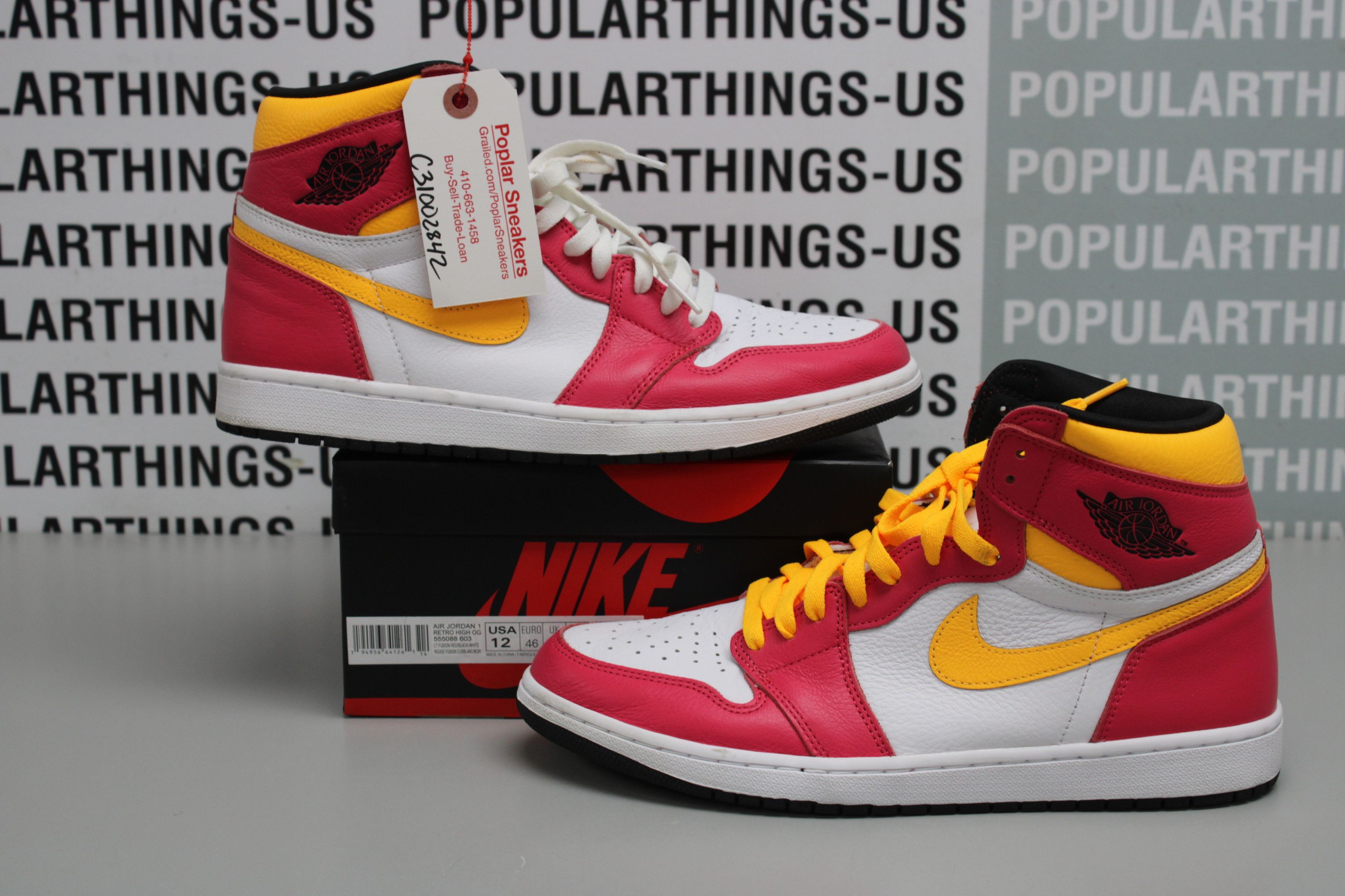 Jordan Brand Air Jordan 1 Retro High OG Light Fusion Red Sz 12 | Grailed