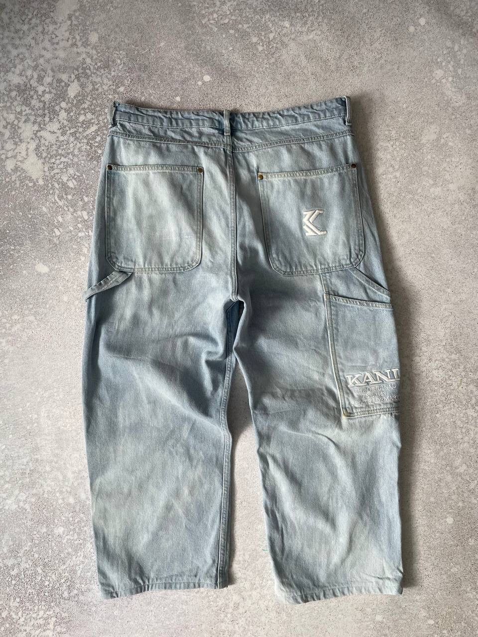 Very Rare Karl Kani Washed Blue Carpenter Cargo Baggy Pants Y2K Rare ...