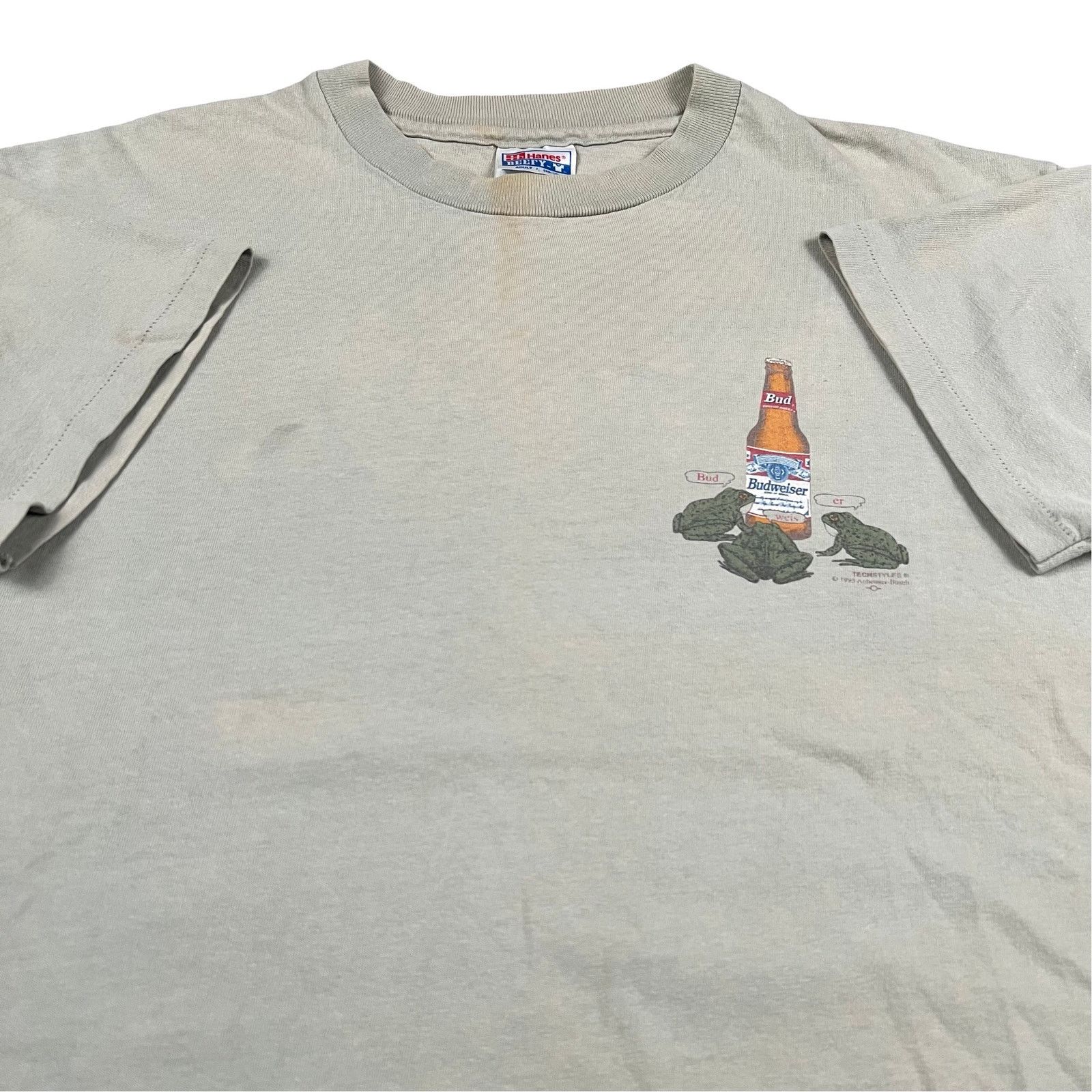 Streetwear × Vintage Vintage Budweiser 90s beefy tag beer graphic t ...