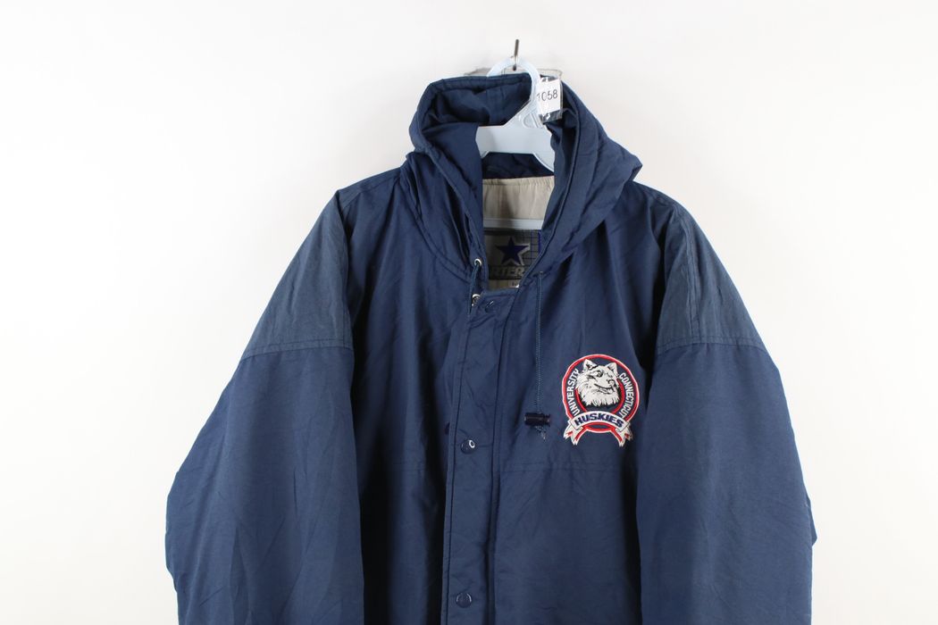 Vintage Vintage 90s Starter University of Connecticut Hooded Jacket ...