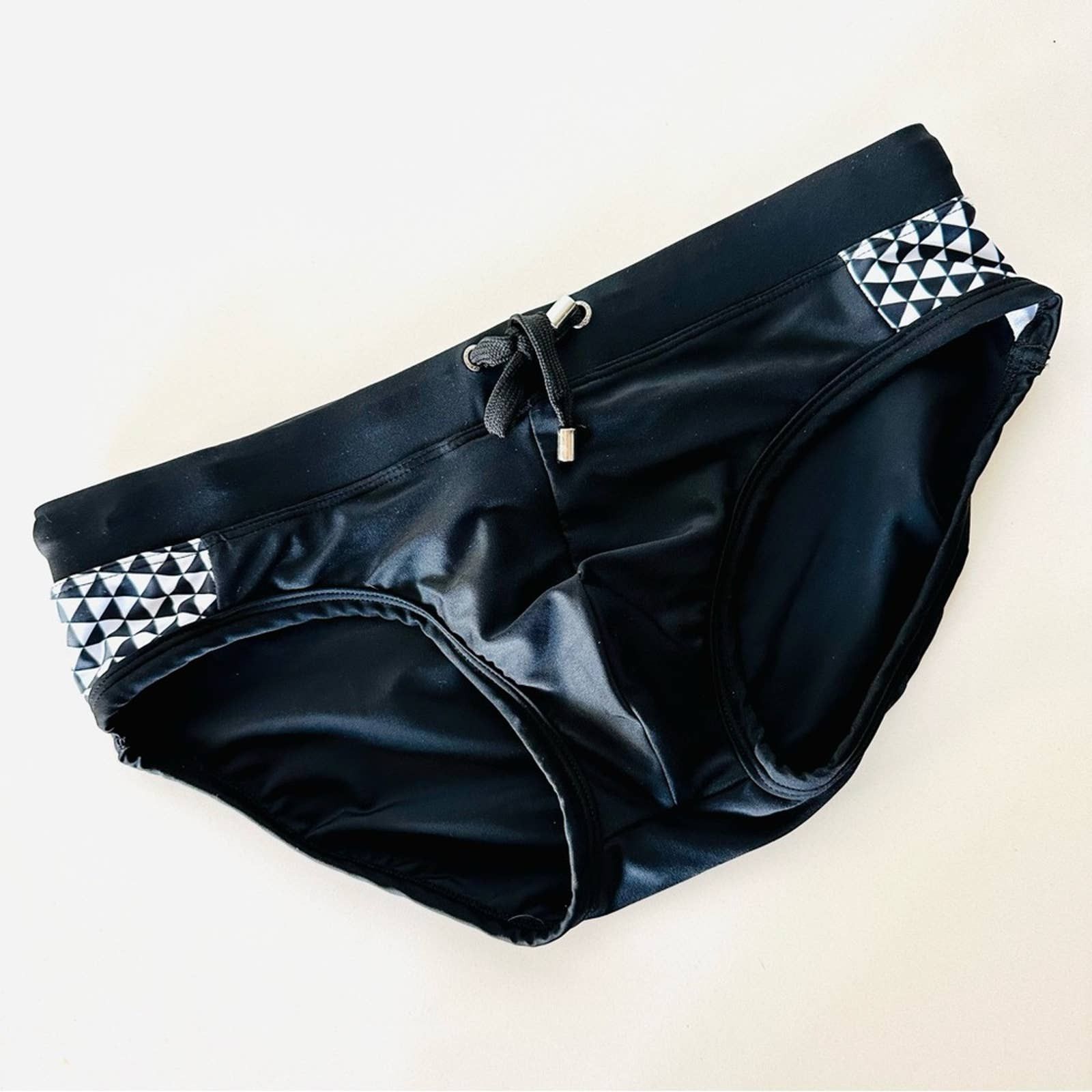 Nordstrom UXH Black White Speedo Swimsuit Bikini Low Rise Swim Brief ...