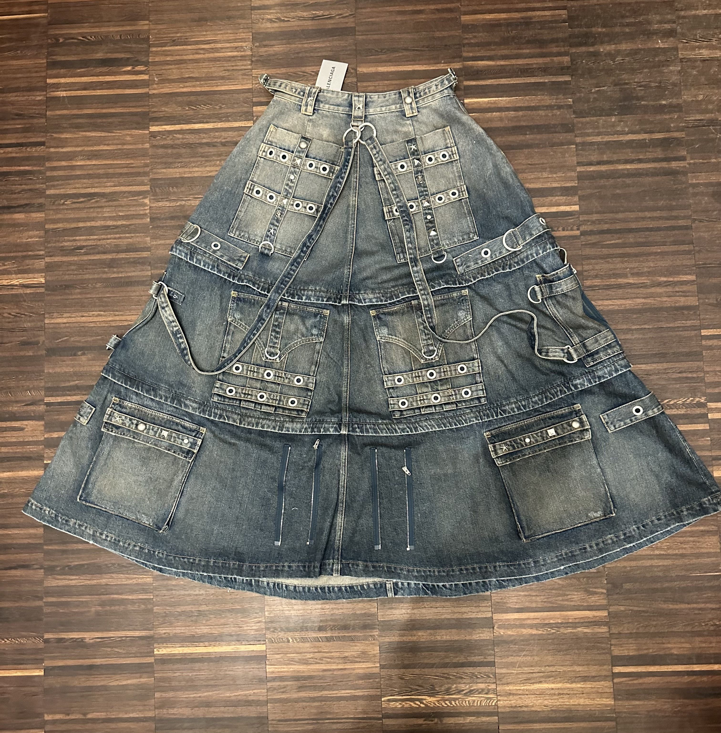 Balenciaga Balenciaga Raver denim maxi skirt from Clones=Spring 2022 ...
