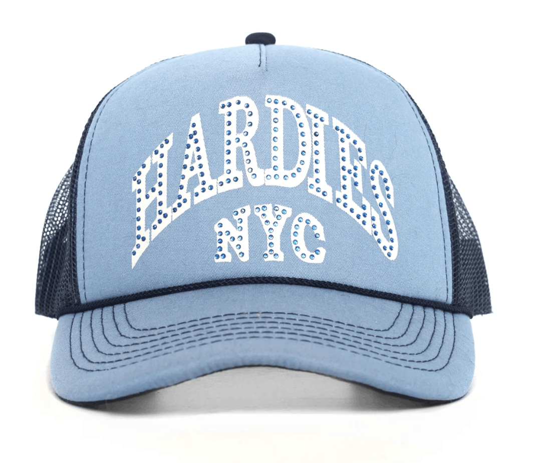 Hardies Hardware Hardies Hardware NYC Rhinestone Trucker Hat Blue ...