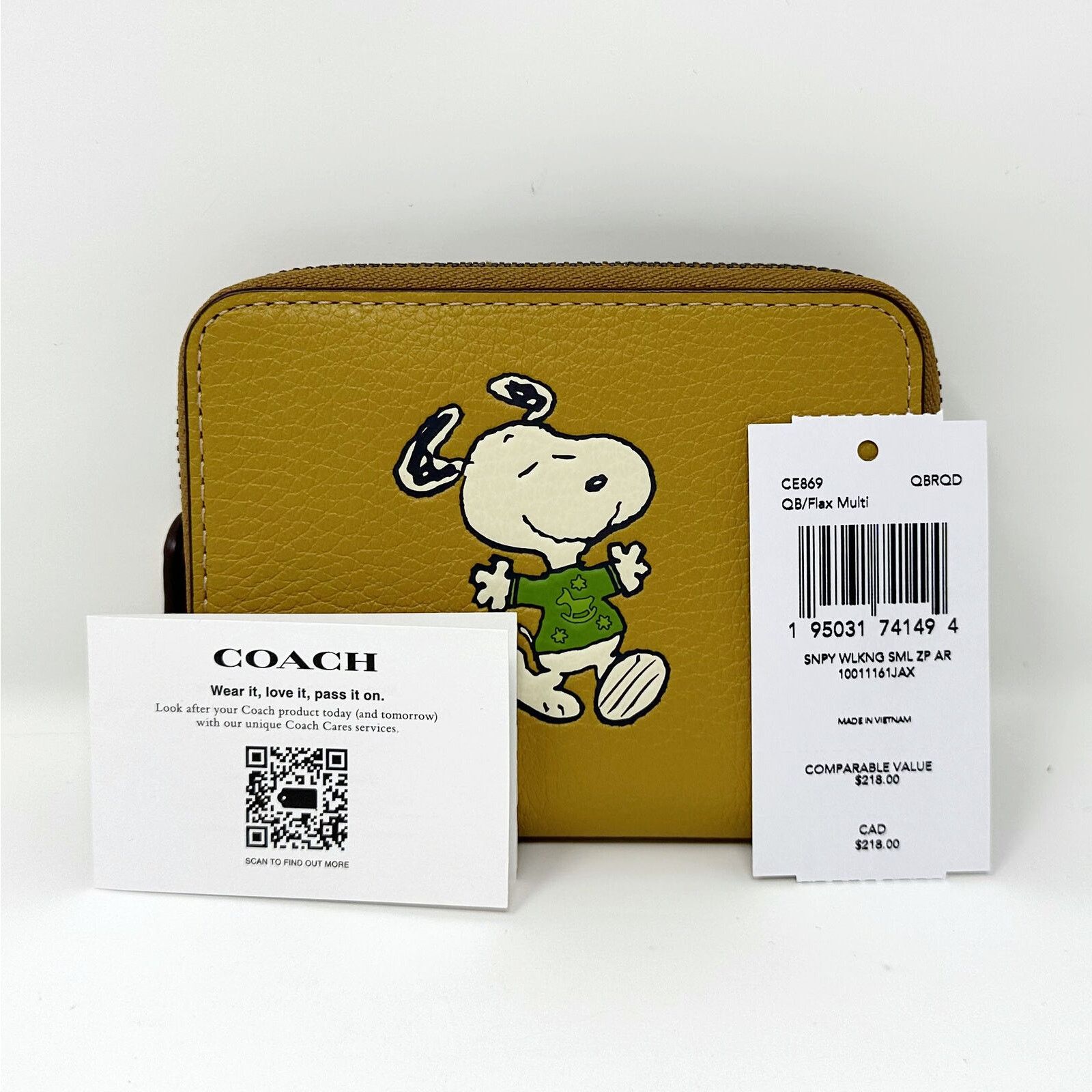 Coach Coach X Peanuts Small Zip Around Wallet Snoopy CE869 | Grailed