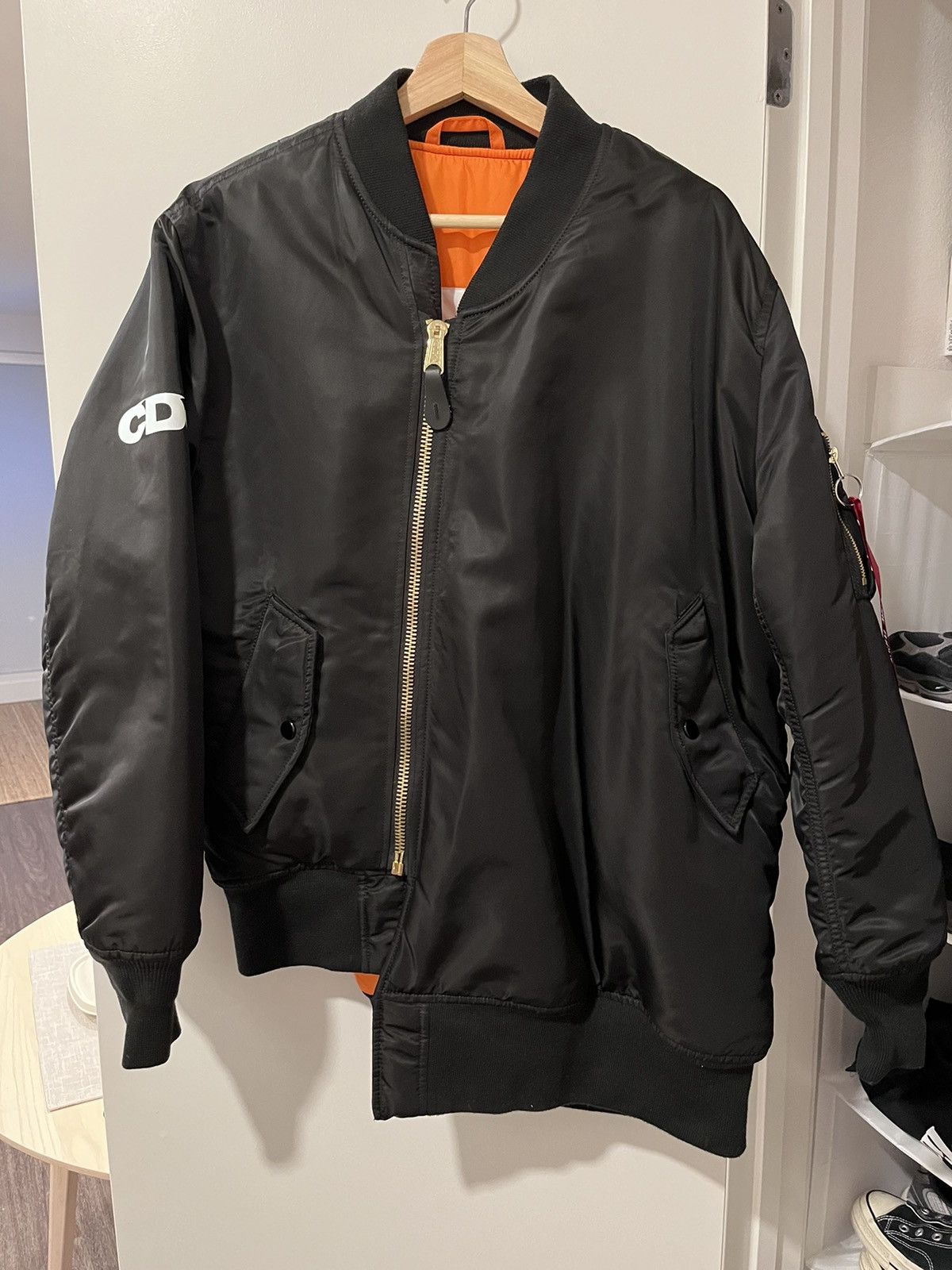 CDG by Comme des Garcons MA-1 Bomber Jacket Asymmetrical Jacket | Grailed