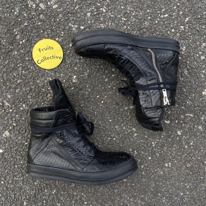 Rick Owens Rick Owens python skin geobasket | Grailed